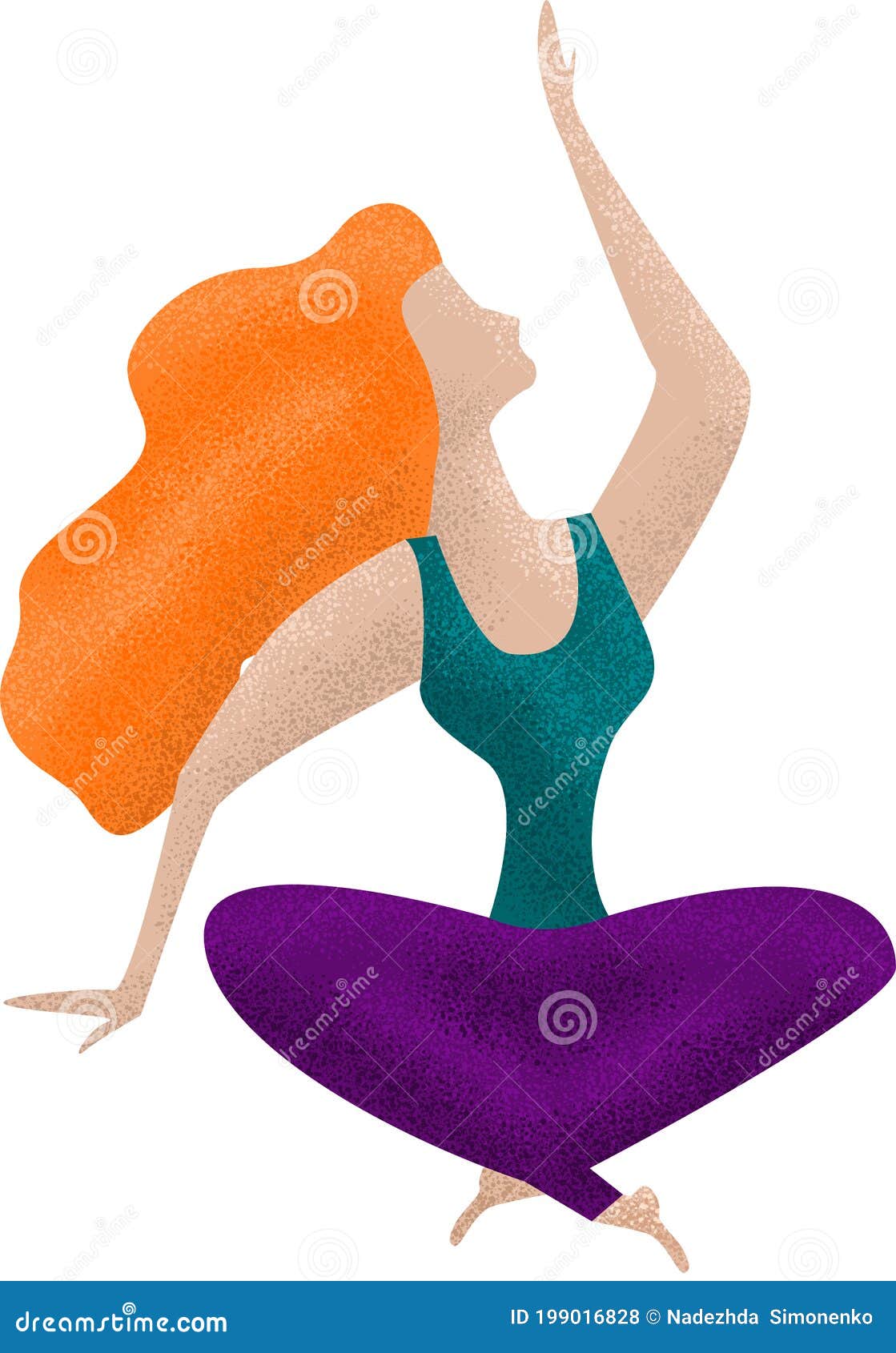 Yoga Poses Color Illustration for Website or Design Stock Vector ...