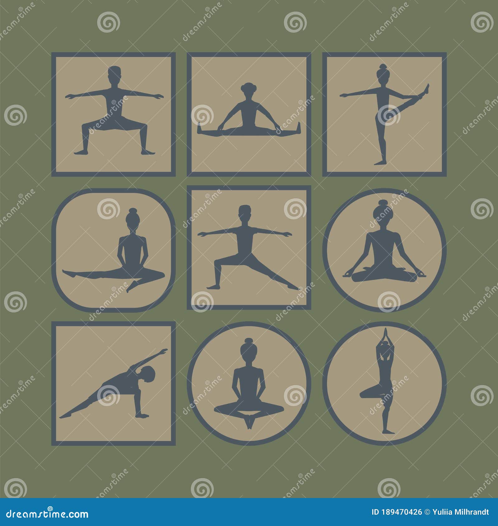 Yoga Poses Icon Set. Vector Isolated Stock Illustration - Illustration ... Yoga Poses Icon Set. Vector Isolated Stock Illustration - Illustration ...
