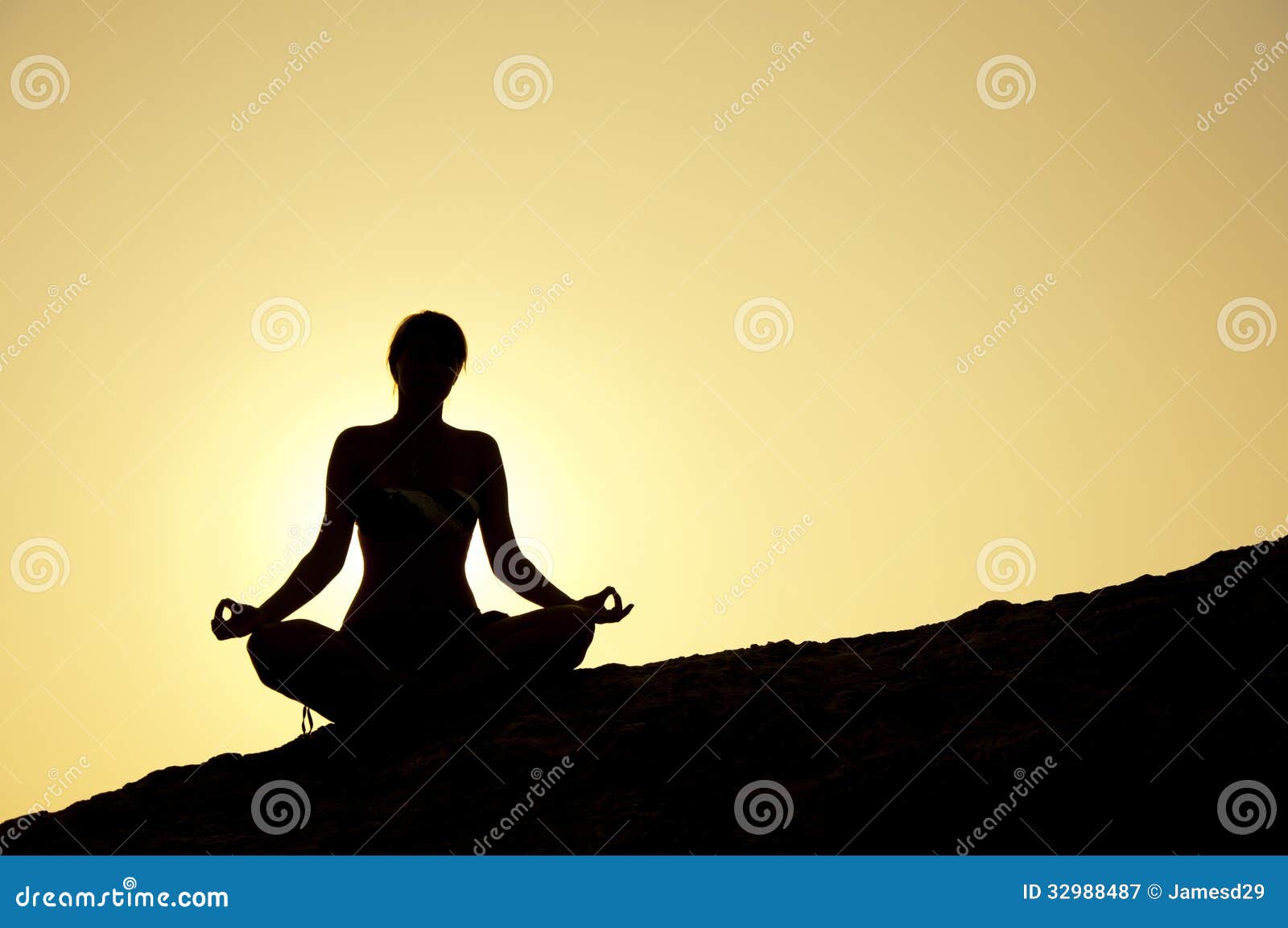 Yoga poses at sunrise stock image. Image of relaxation - 32988487