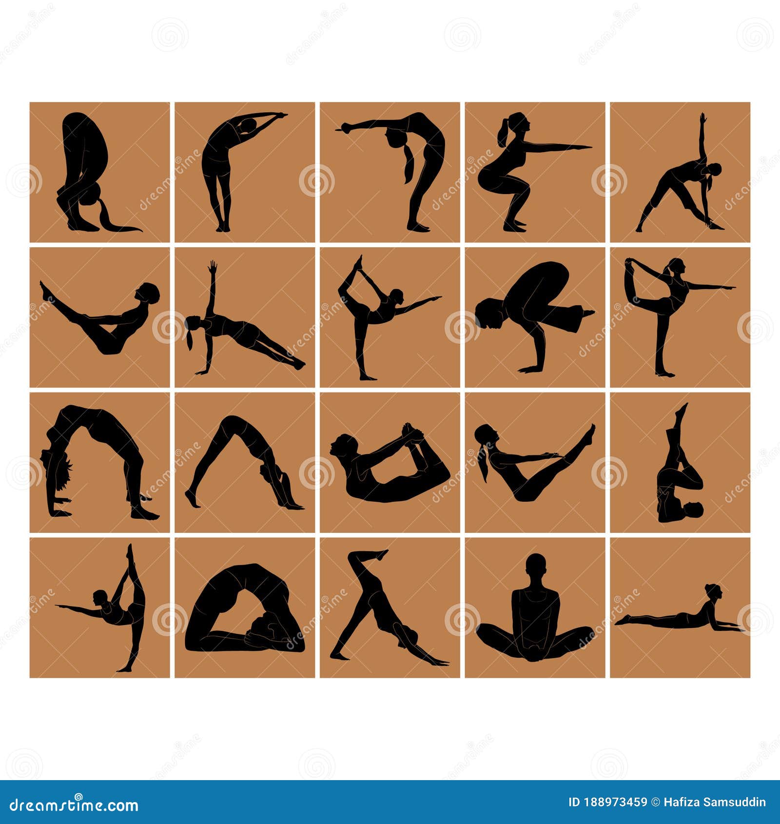 Yoga Poses. Vector Illustration Decorative Design Stock Vector ...