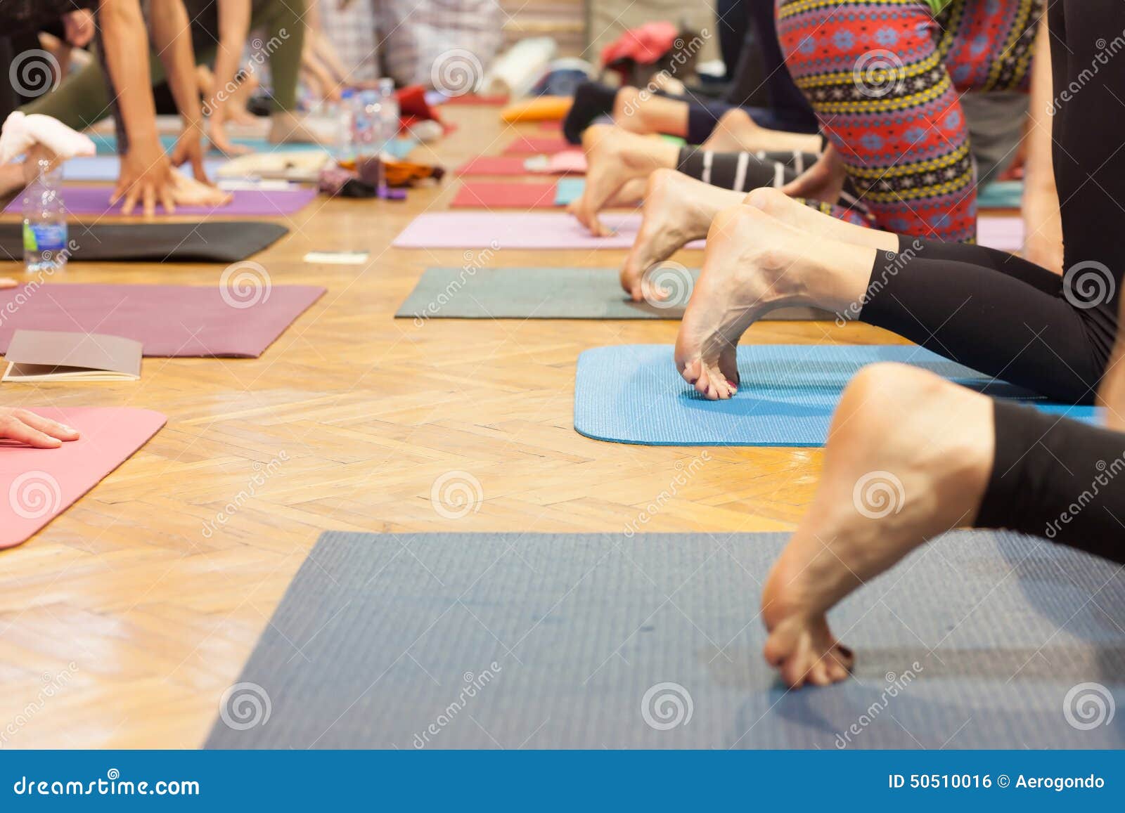 Yoga position stock photo. Image of healthy, club, caucasian - 50510016