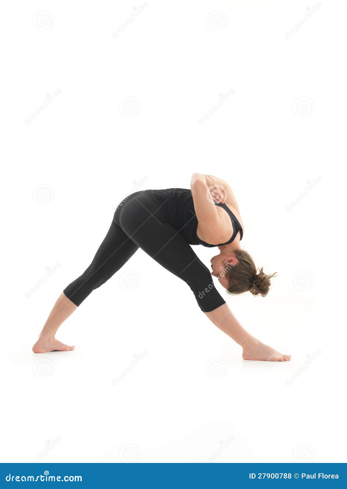 Yoga Posture Eka Pada Adho Mukha Svanasana Stock Photo | CartoonDealer ...
