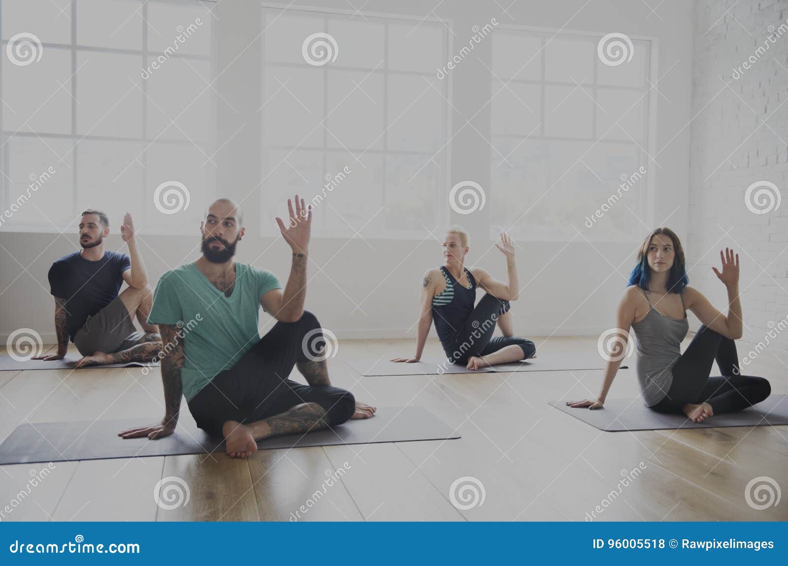 Yoga Practice Exercise Class Concept Stock Photo - Image of girl ...