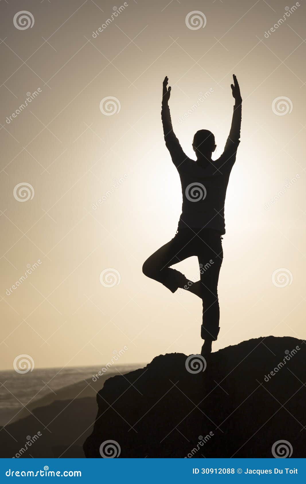 Yoga on rock stock photo. Image of female, peace, active - 30912088