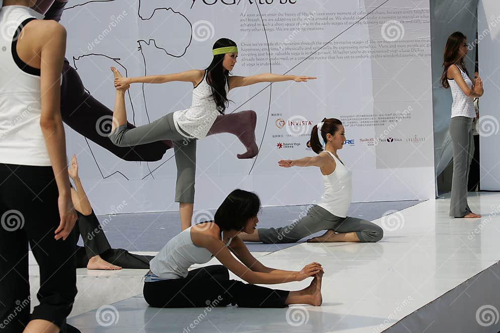 Yoga Show and Models editorial stock image. Image of young - 13870849