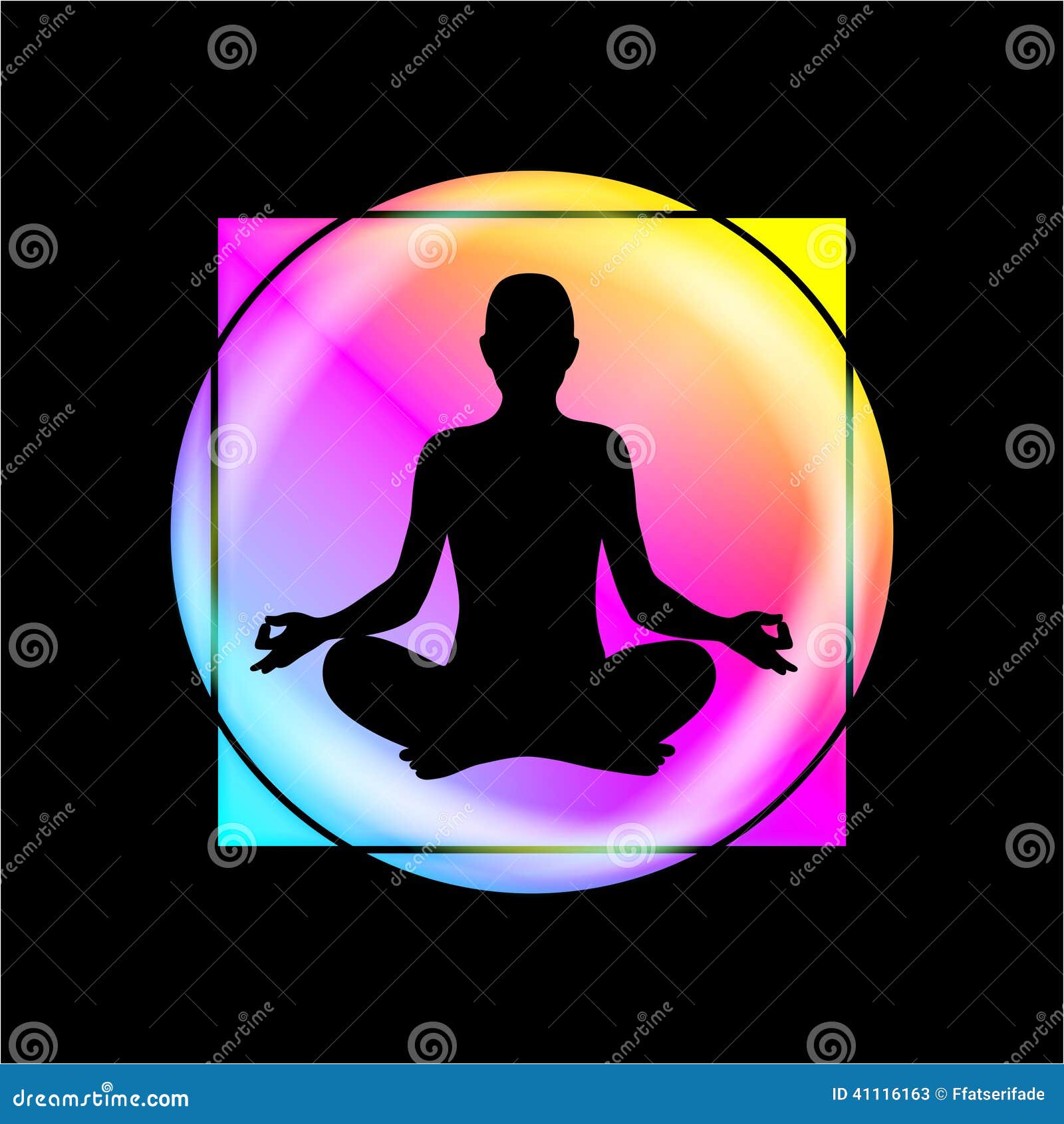 Yoga stock illustration. Illustration of power, symbol - 41116163