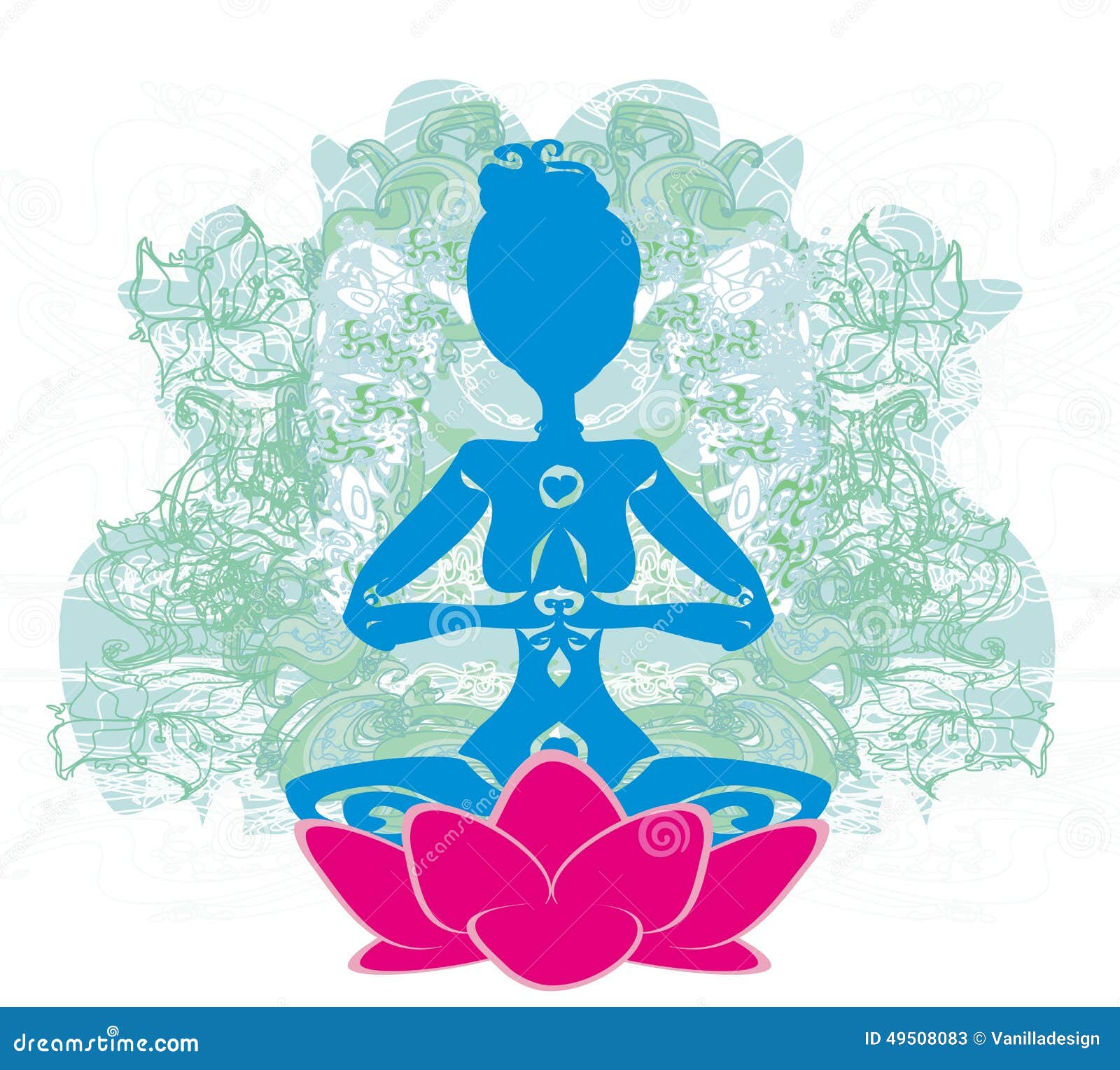 Yoga and Spirituality stock vector. Illustration of india - 49508083