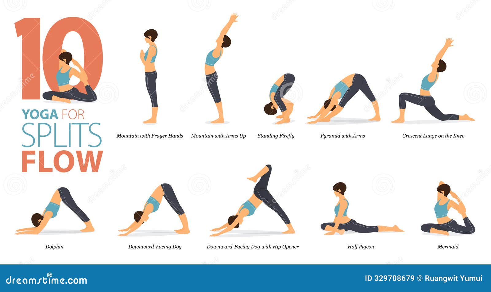 Yoga Splits Pose Glare Background Royalty-Free Stock Image ...