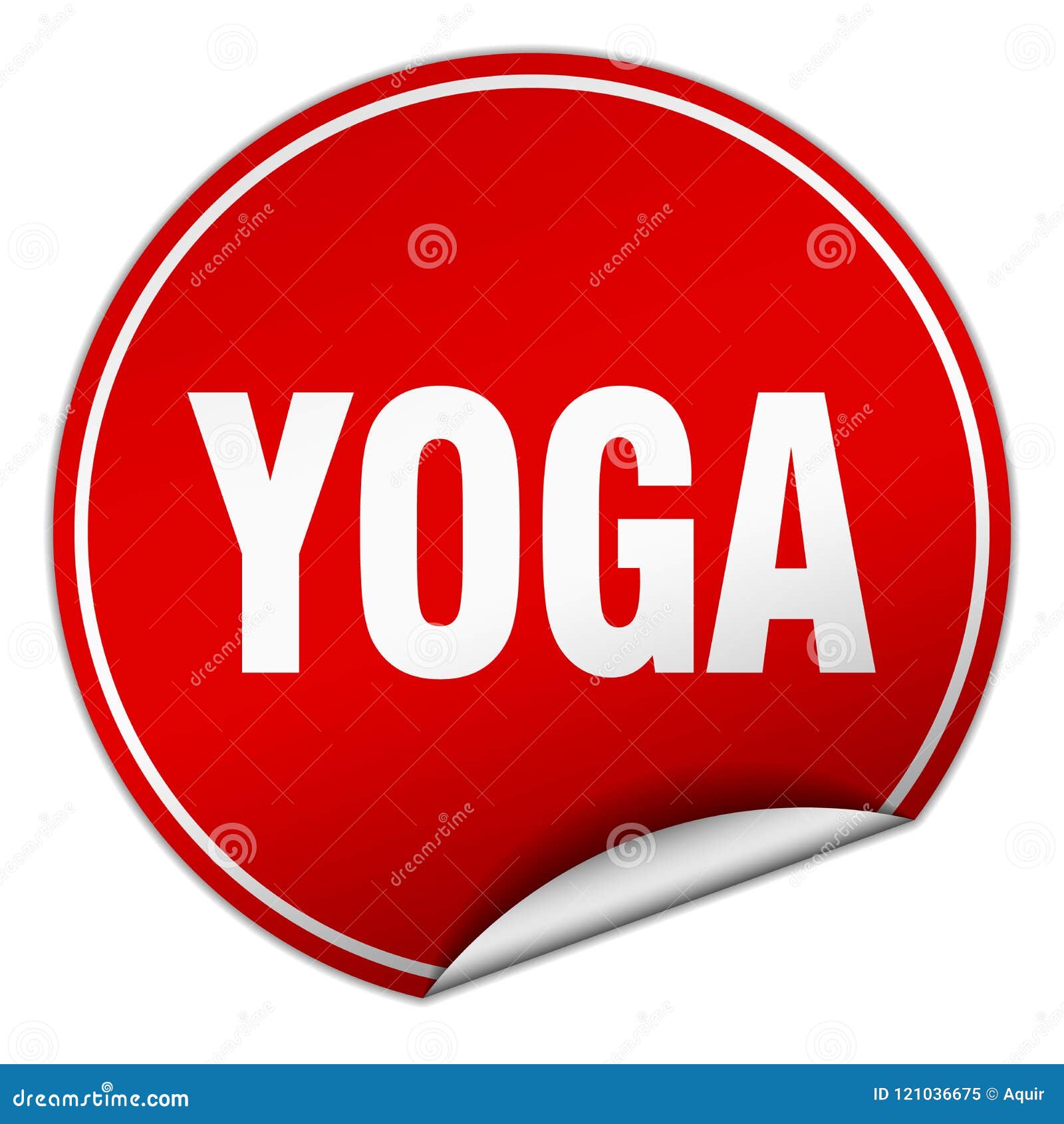 Yoga sticker stock vector. Illustration of label, yoga - 121036675
