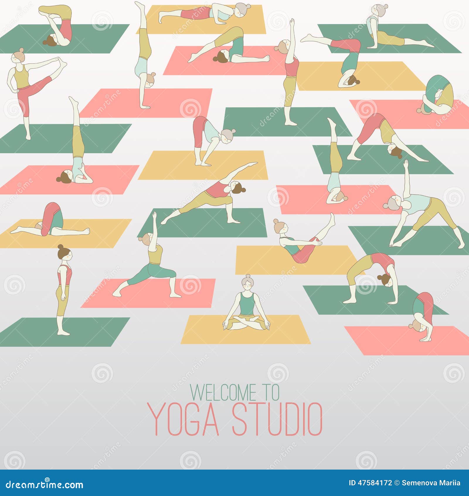 Yoga Studio Poster, Flyer Design Template, Vector Paper Cut ...
