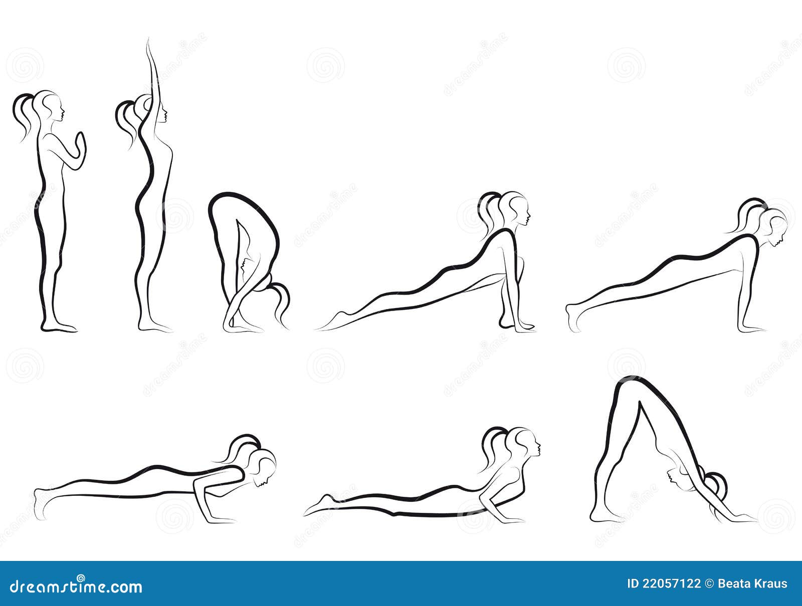 Sun Salutation Vector | CartoonDealer.com #57029723