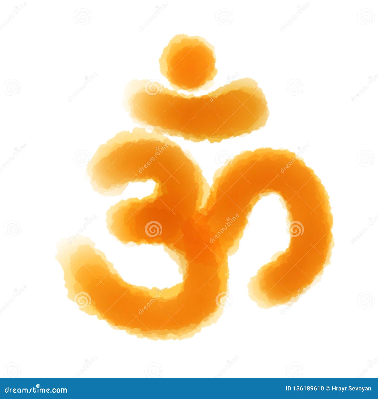 Yoga symbols stock photo. Image of people, watercolor - 136189610