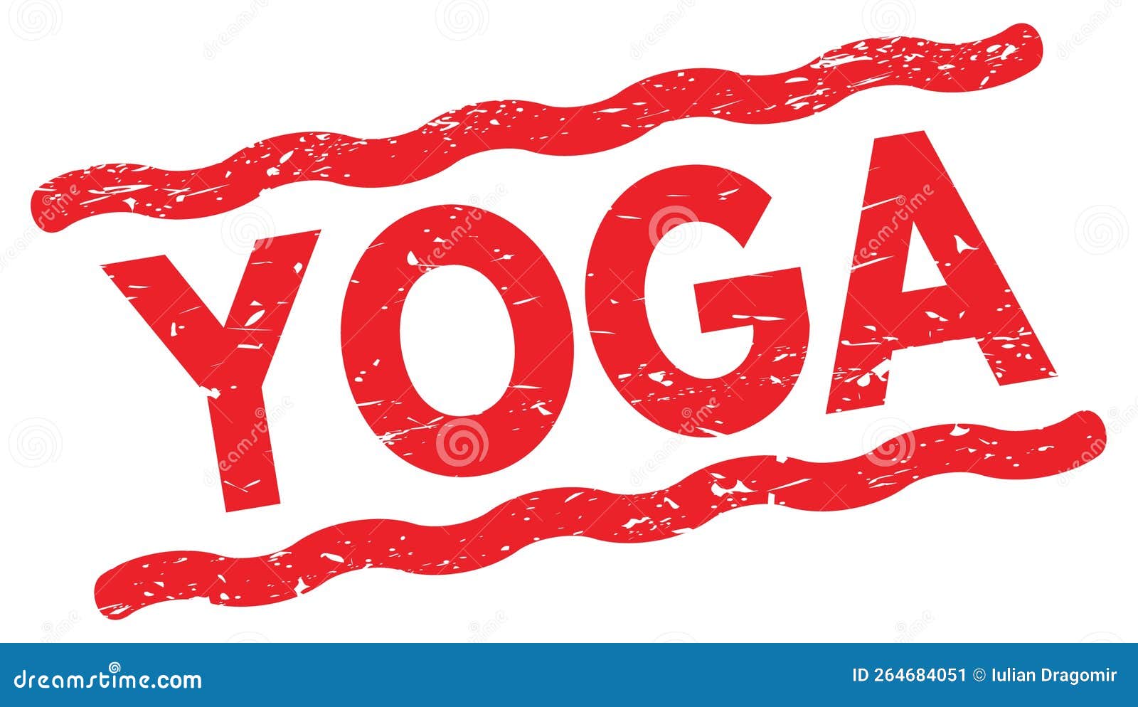 YOGA Text on Red Lines Stamp Sign Stock Illustration - Illustration of ...