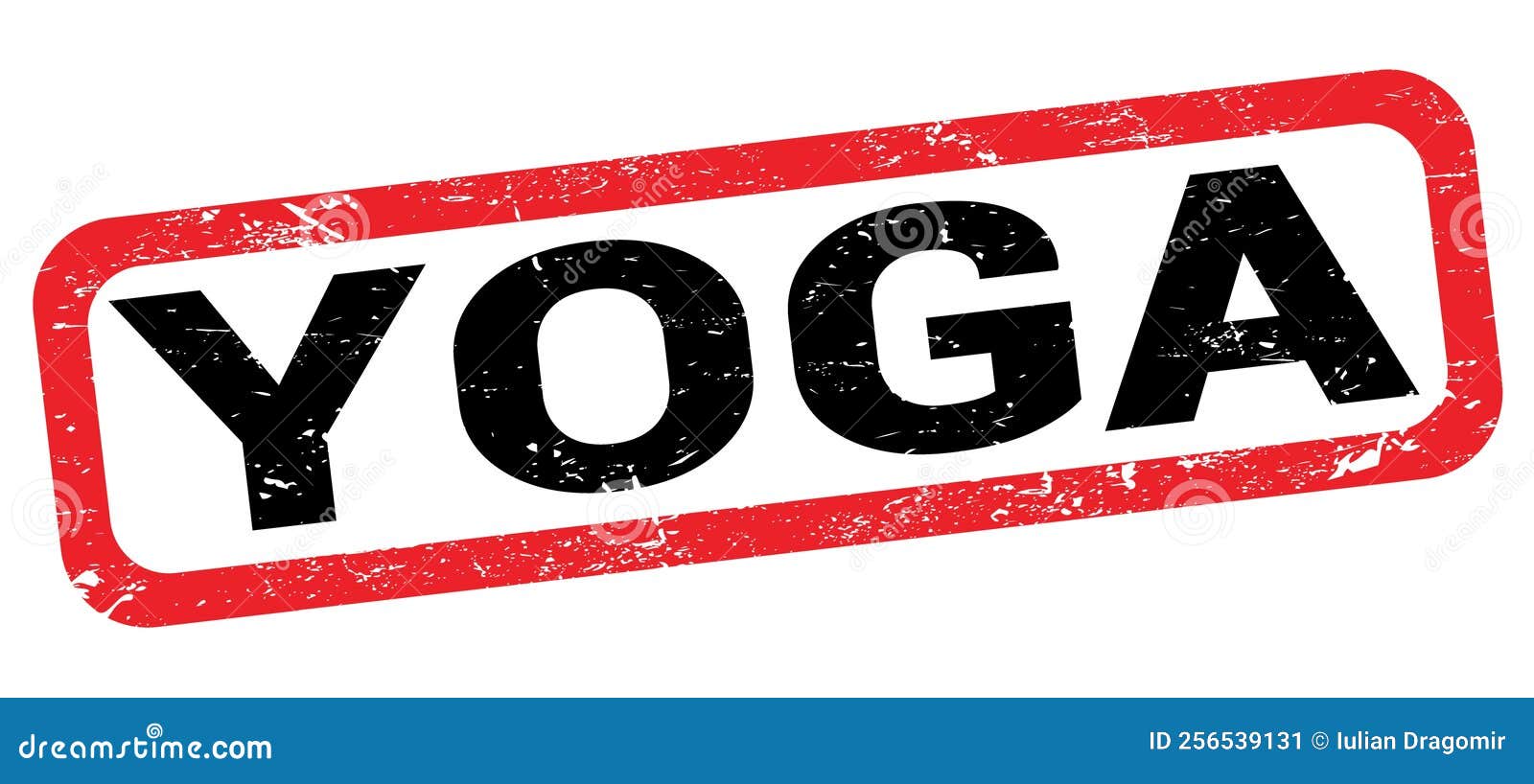 YOGA Text Written on Red-black Rectangle Stamp Stock Image - Image of ...