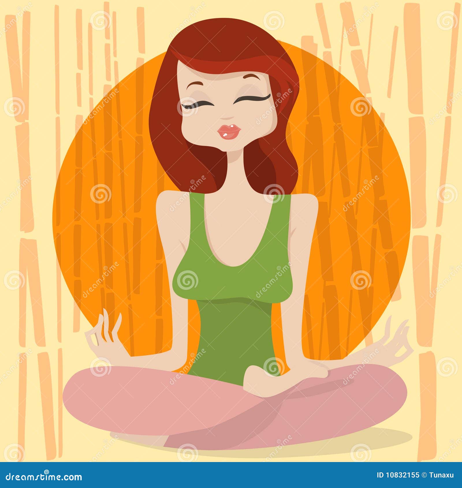 Yoga time stock vector. Illustration of pretty, camera - 10832155