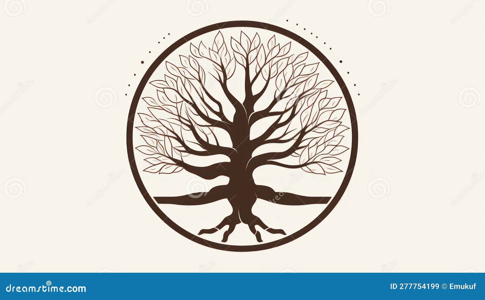 Yoga Tree Minimalist Logo Self-development Generative Ai Stock ...