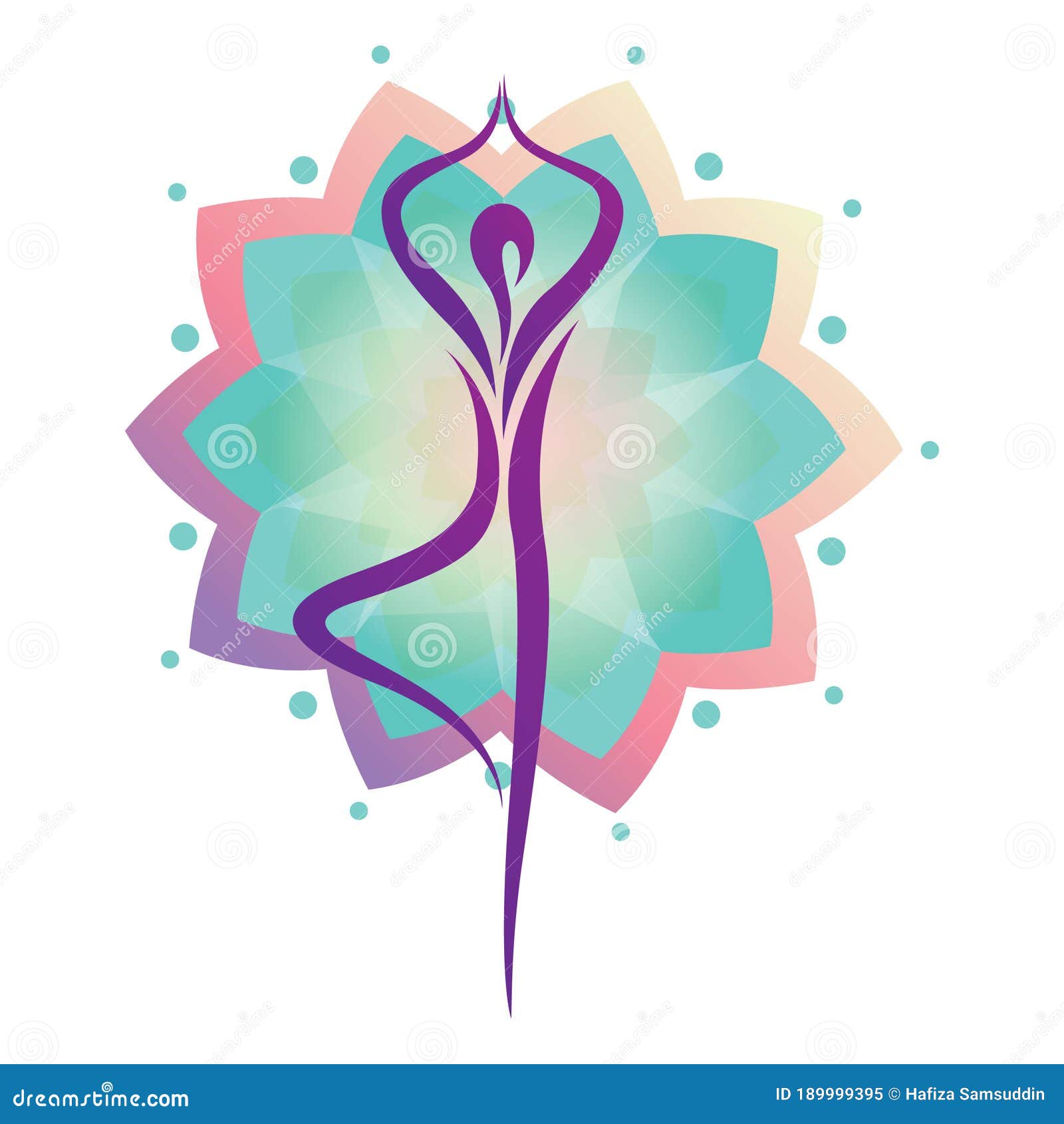 Yoga Tree Pose. Vector Illustration Decorative Design Stock Vector ...
