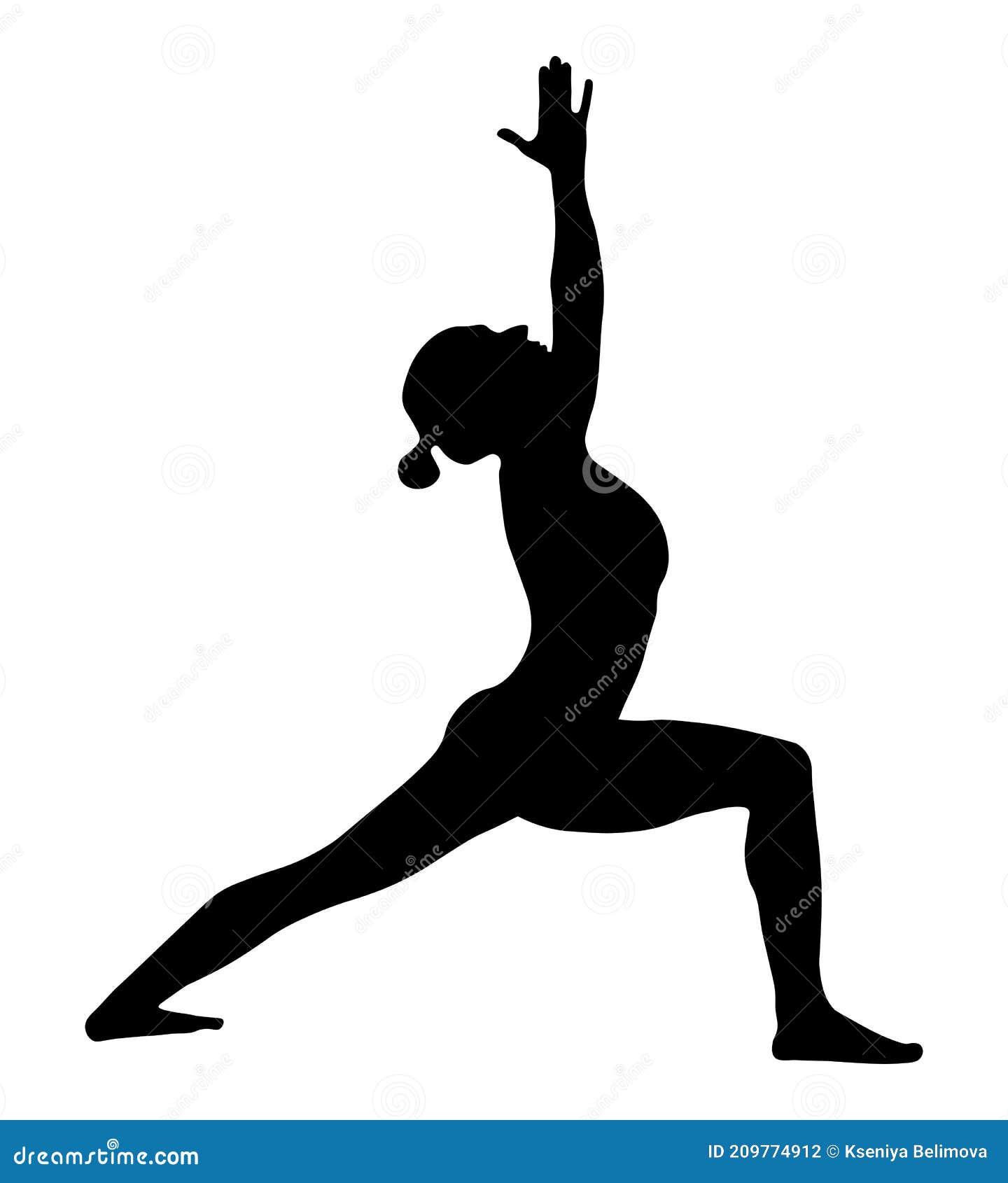 Warrior Pose Silhouette