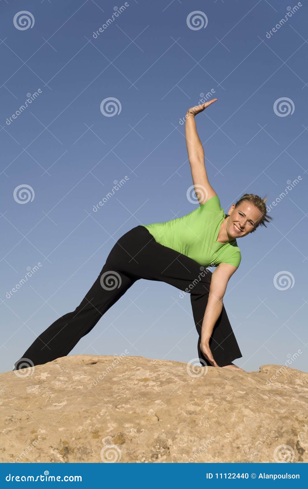 Yoga woman palm up stock photo. Image of position, blue - 11122440