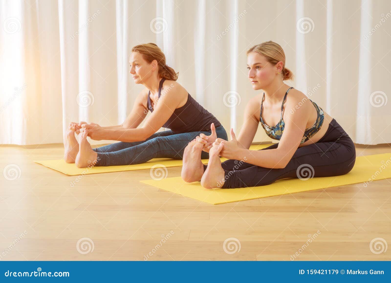 Yoga women stretching back stock image. Image of adult - 159421179