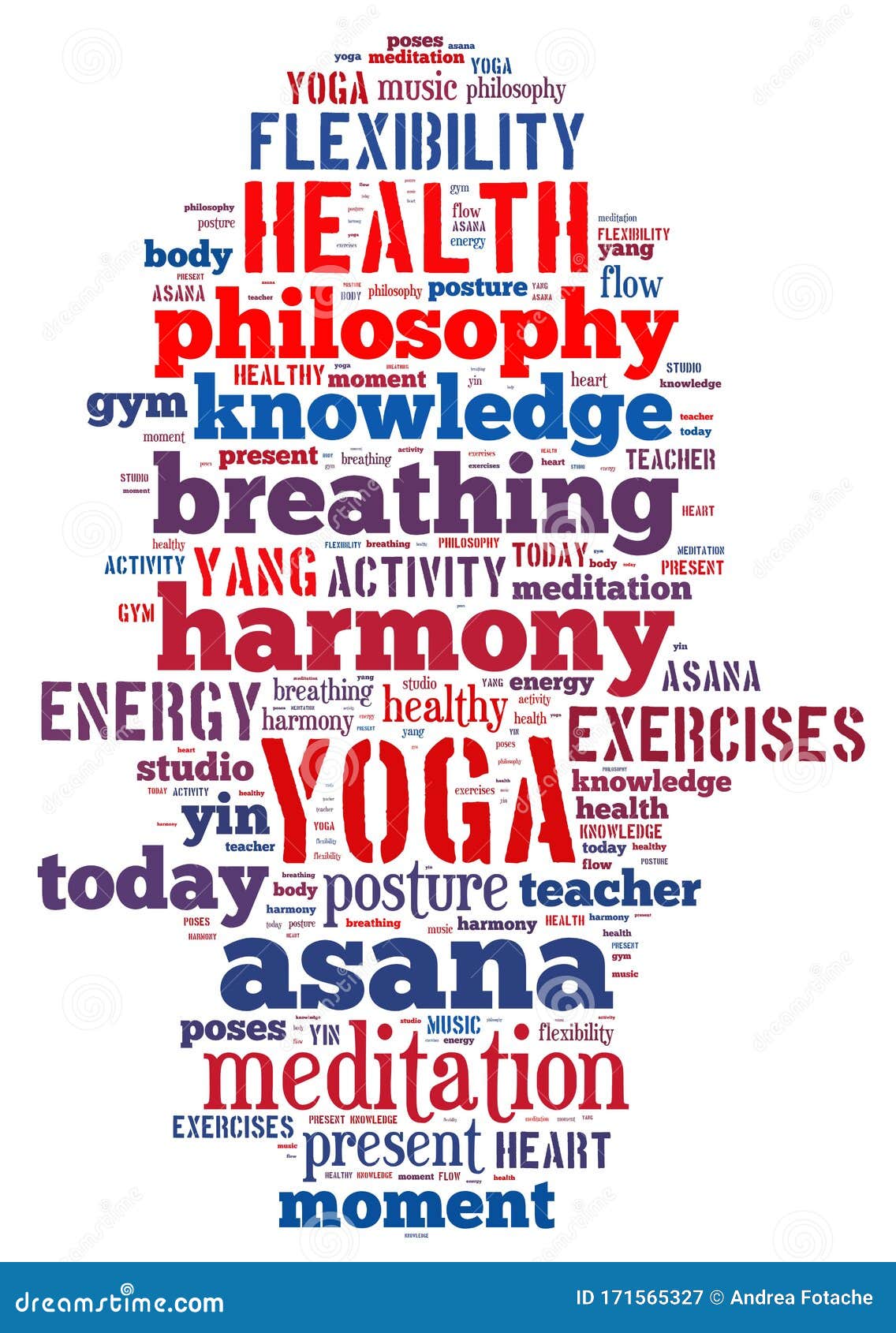 Yoga Word Cloud Stock Image | CartoonDealer.com #171565393