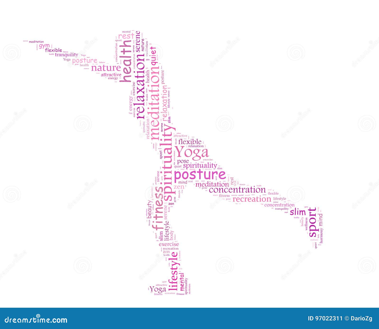 Yoga word cloud stock illustration. Illustration of meditation - 97022311