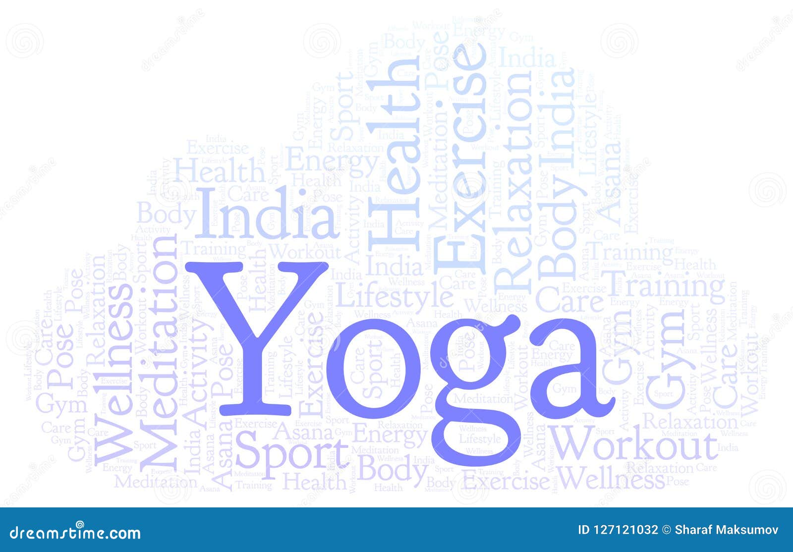 Yoga word cloud. stock illustration. Illustration of training - 127121032