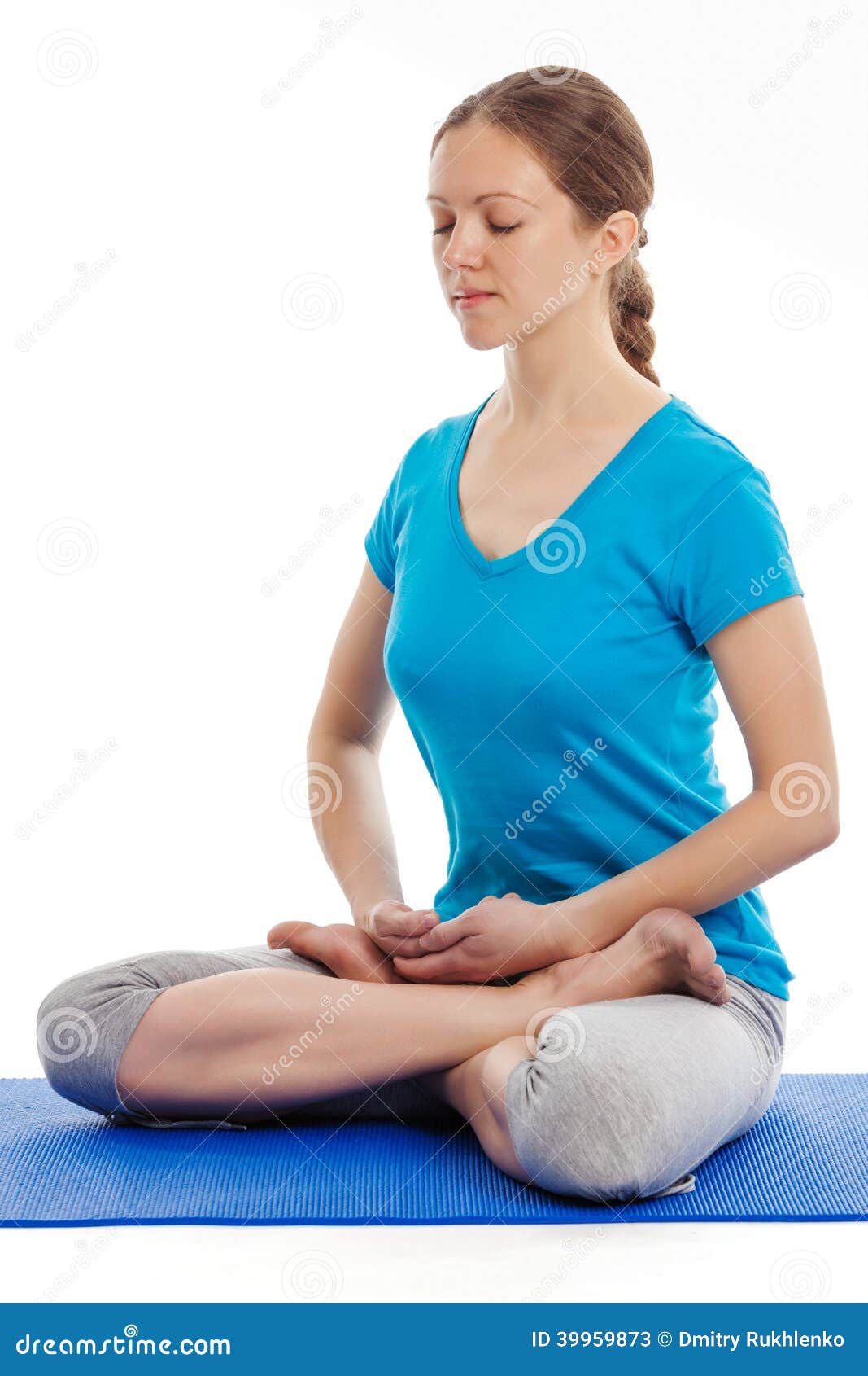 Yoga Young Beautiful Woman Doing Yoga Asana Excerise Isolated Stock Image Image Of Health