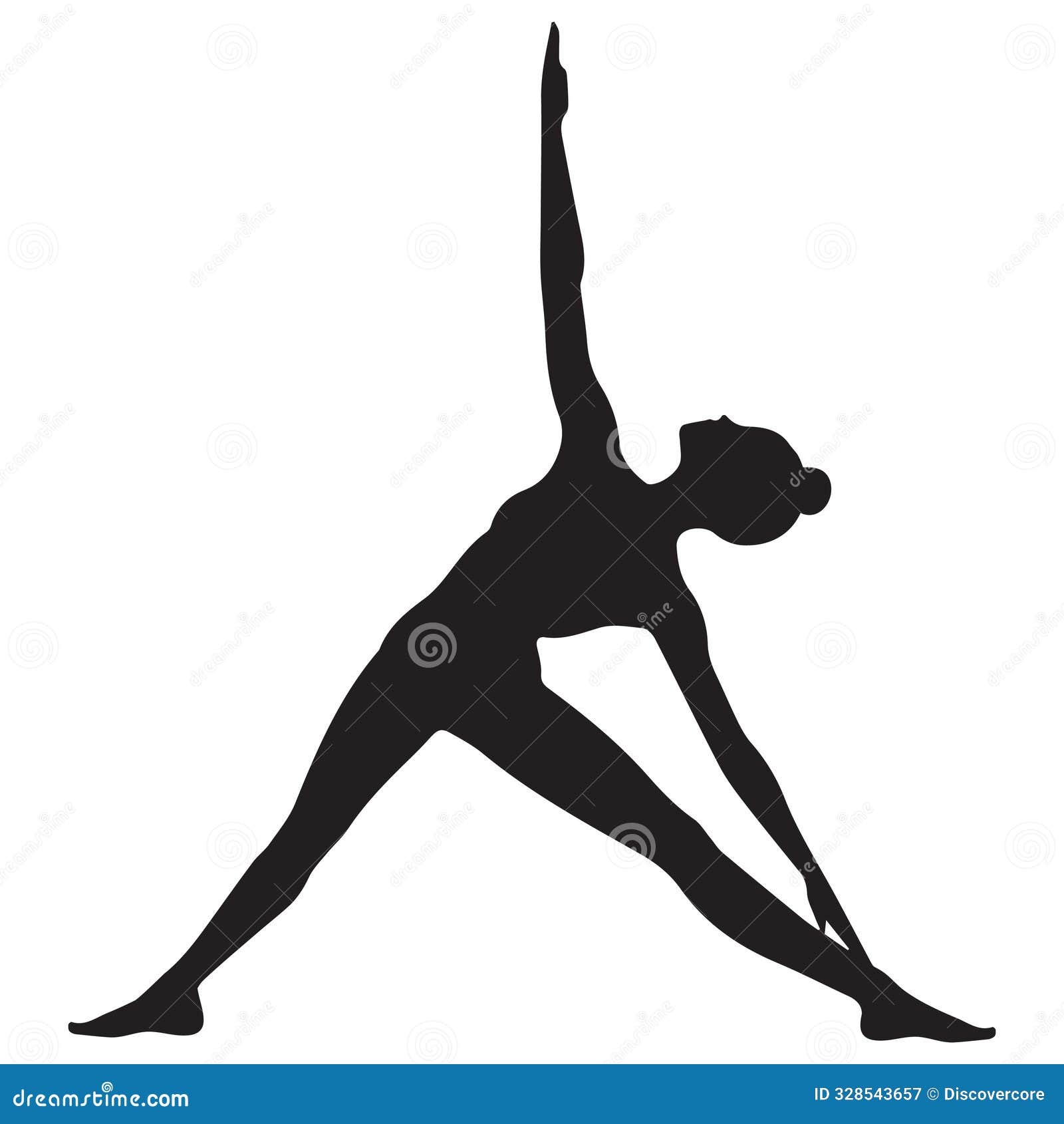 Triangle Pose, Utthita Trikonasana Woman Practicing Triangle Yoga ...