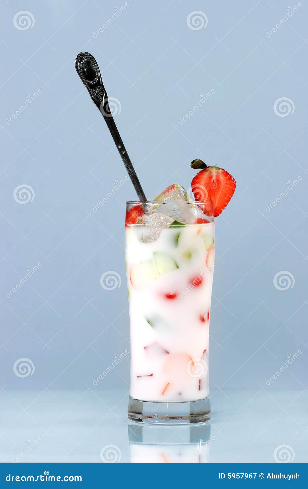 Yoghurt stock image. Image of spoon, dessert, healthy - 5957967