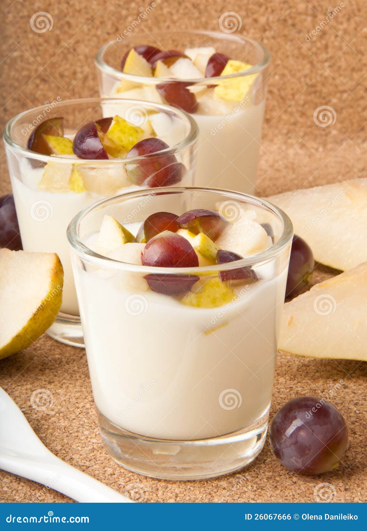 Yoghurt in glass stock photo. Image of cuisine, meal - 26067666