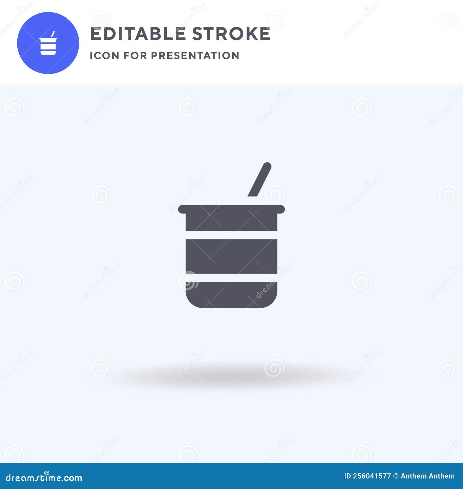 Yoghurt Icon Vector, Filled Flat Sign, Solid Pictogram Isolated on ...