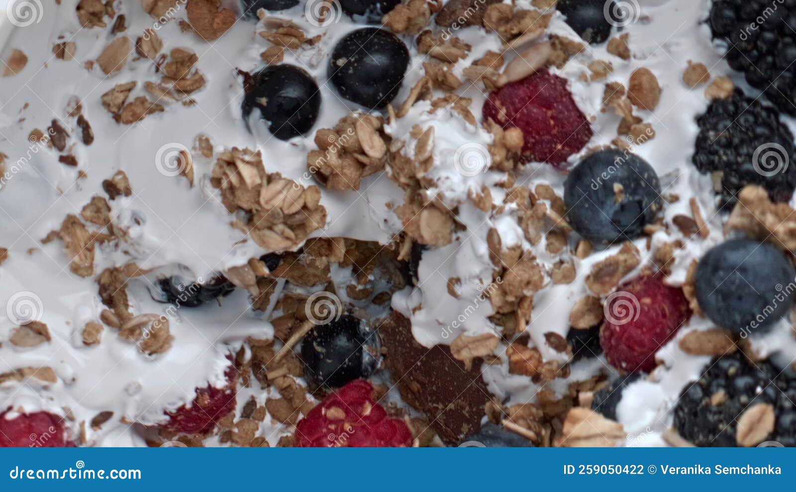 Yoghurt Muesli Blending Process Top View. Cereal Granola Calcium Milk ... Yoghurt Muesli Blending Process Top View. Cereal Granola Calcium Milk ...