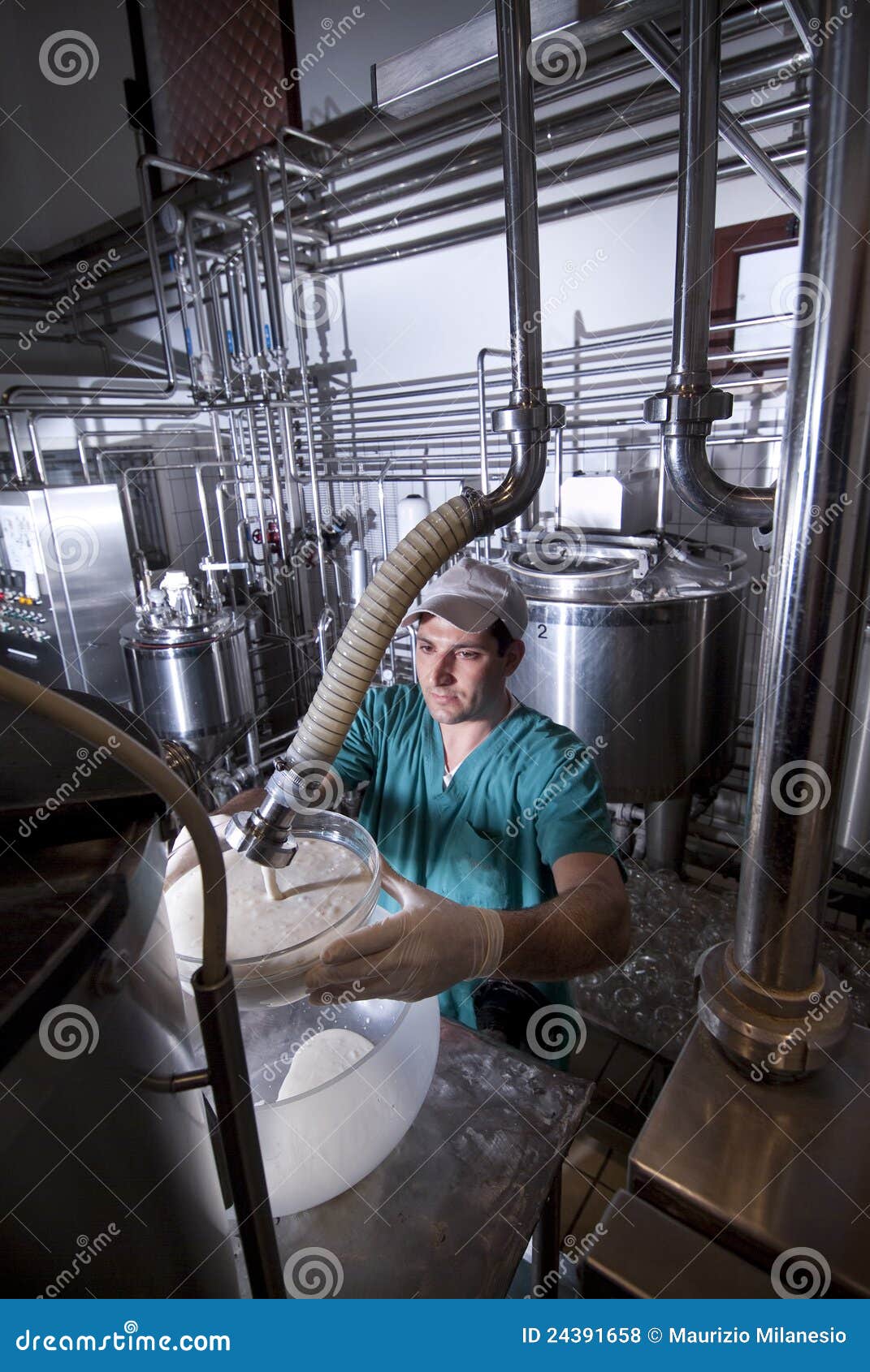 Yoghurt production stock photo. Image of cold, mechanism - 24391658