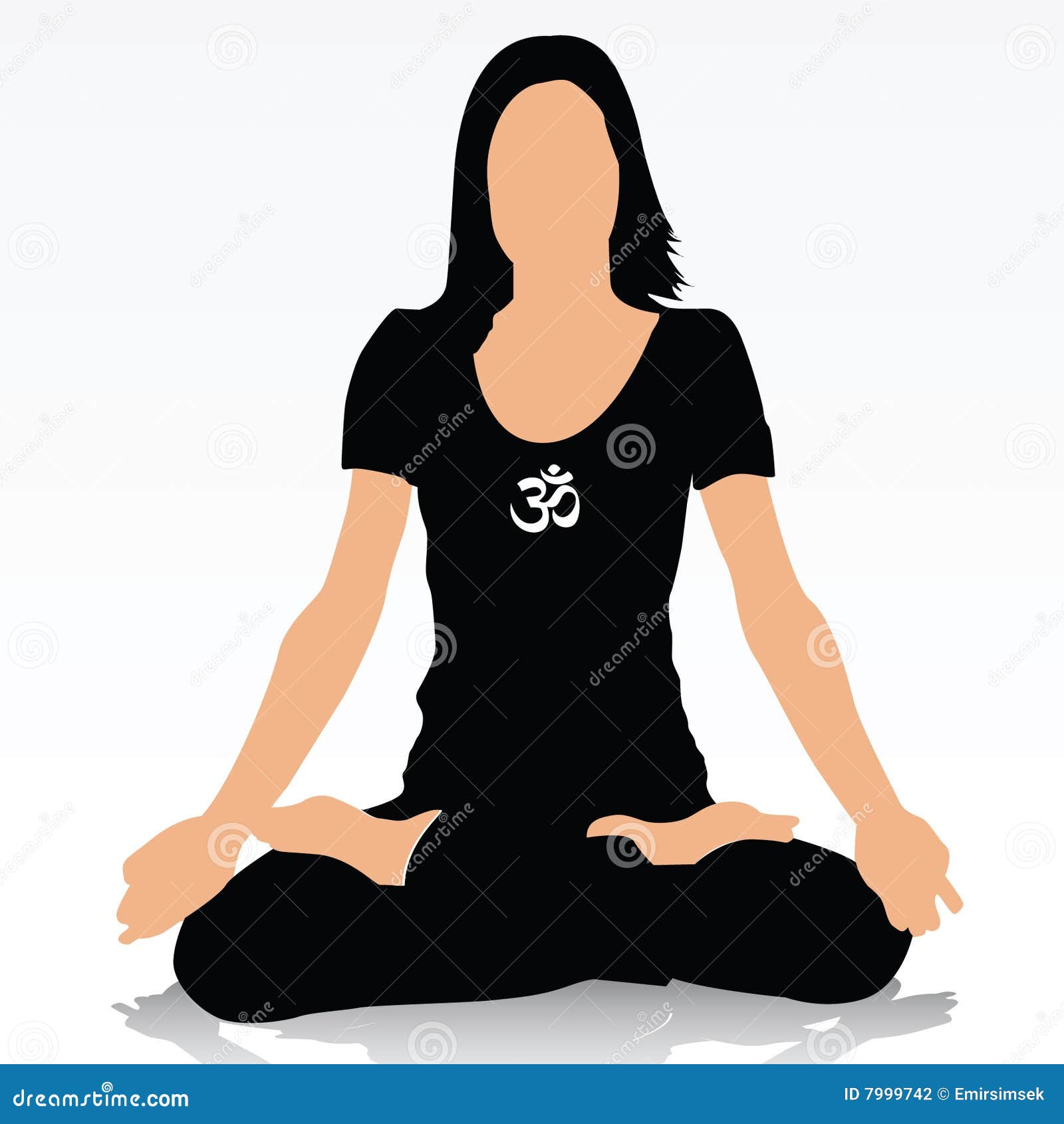 Yogi stock vector. Illustration of buddhism, female, mystic - 7999742