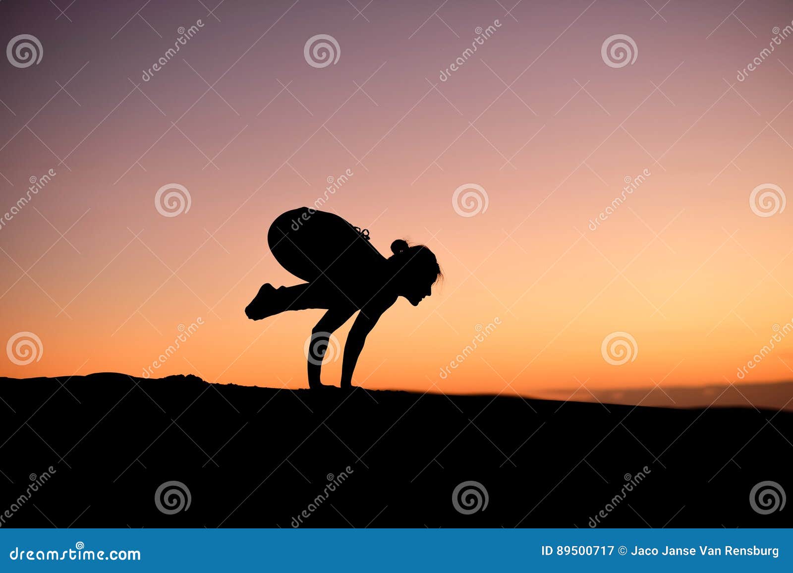 Yogi Master Silhouette on the Beach Stock Image - Image of exercise ...