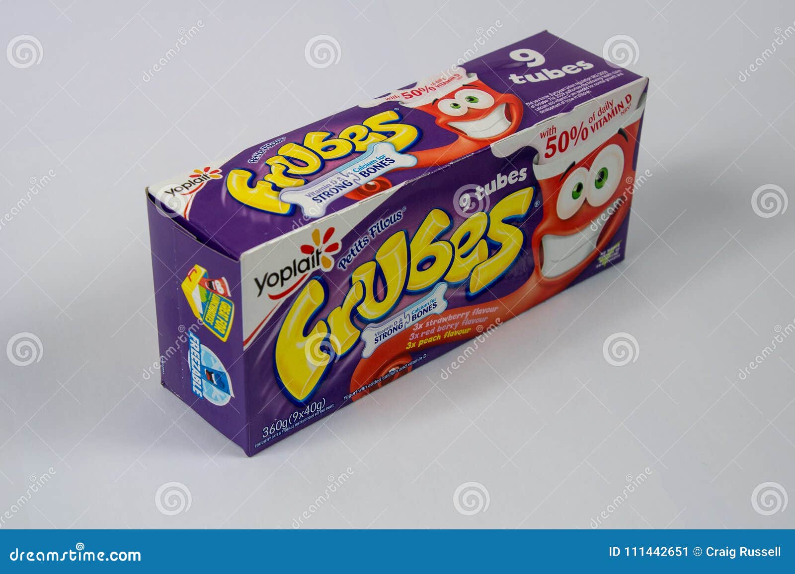 Yogur de Yoplait Frubes foto editorial. Imagen de leche - 111442651