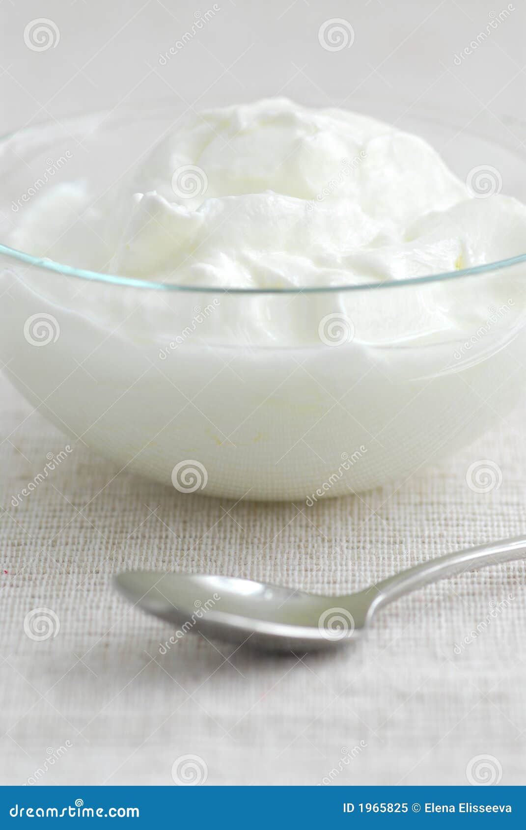 Yogurt stock image. Image of spoon, serving, closeup, close - 1965825