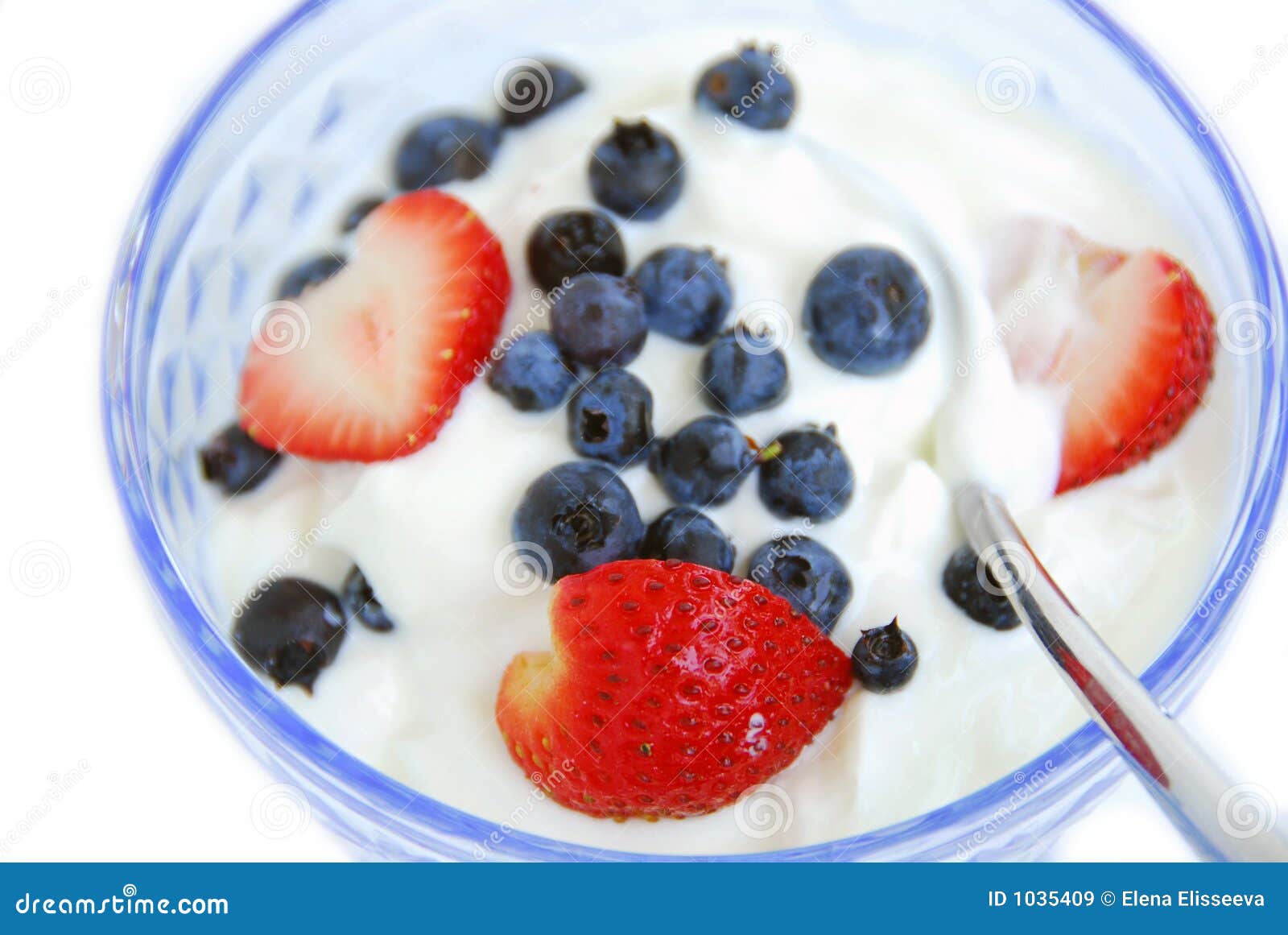 Yogurt and berries stock image. Image of fresh, strawberries - 1035409