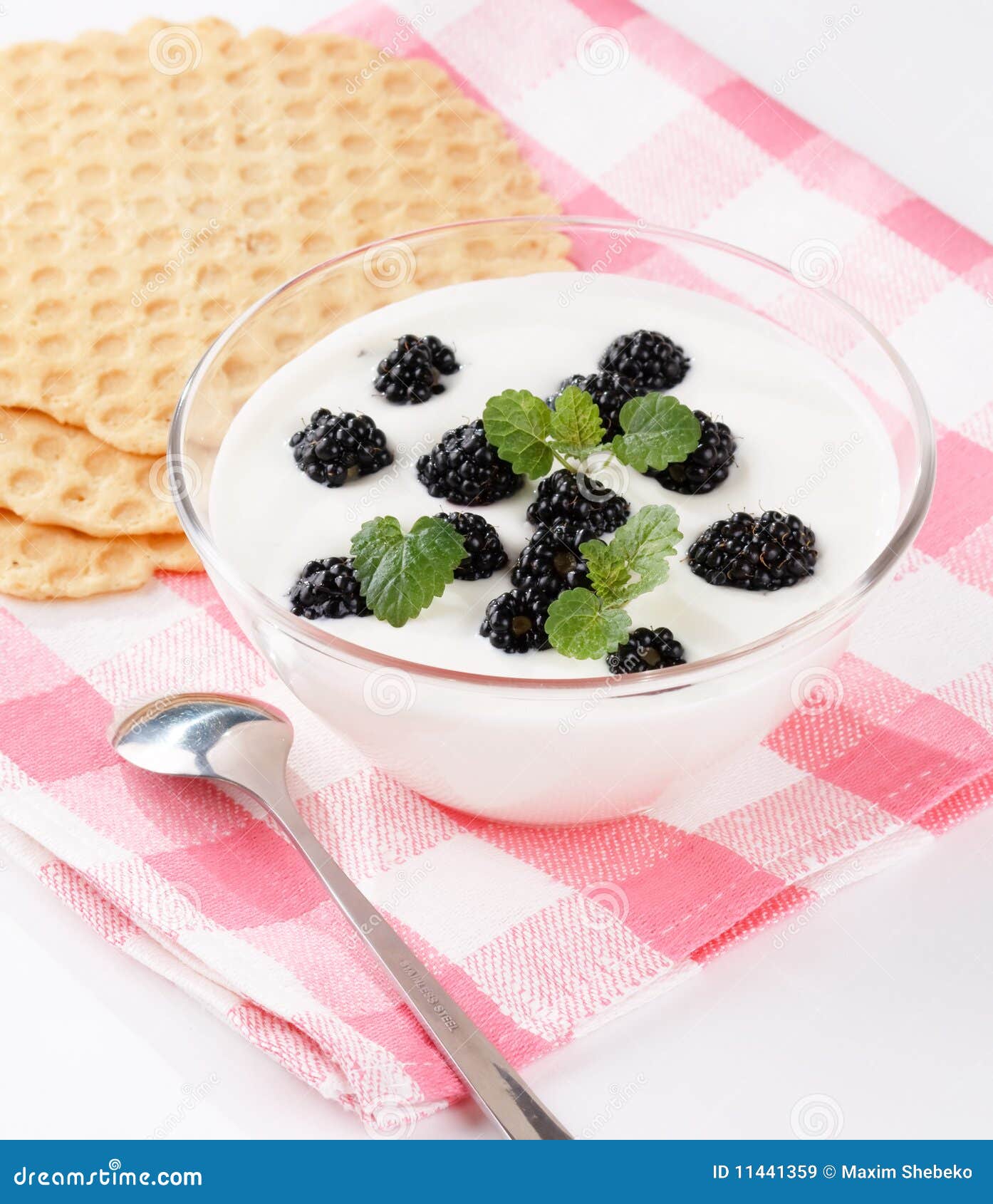 Yogurt with berries stock image. Image of breakfast, tasty - 11441359