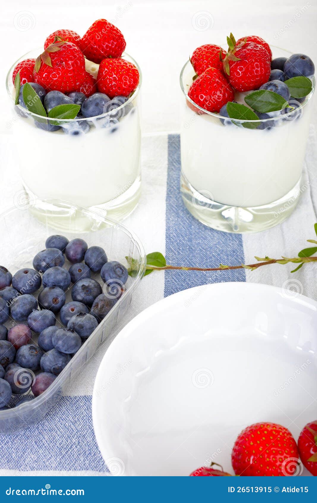 Yogurt with berries stock image. Image of sweet, berries - 26513915