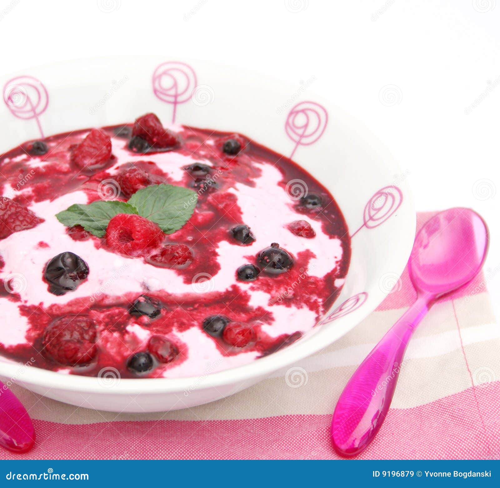 Yogurt with berries stock image. Image of dish, nature - 9196879