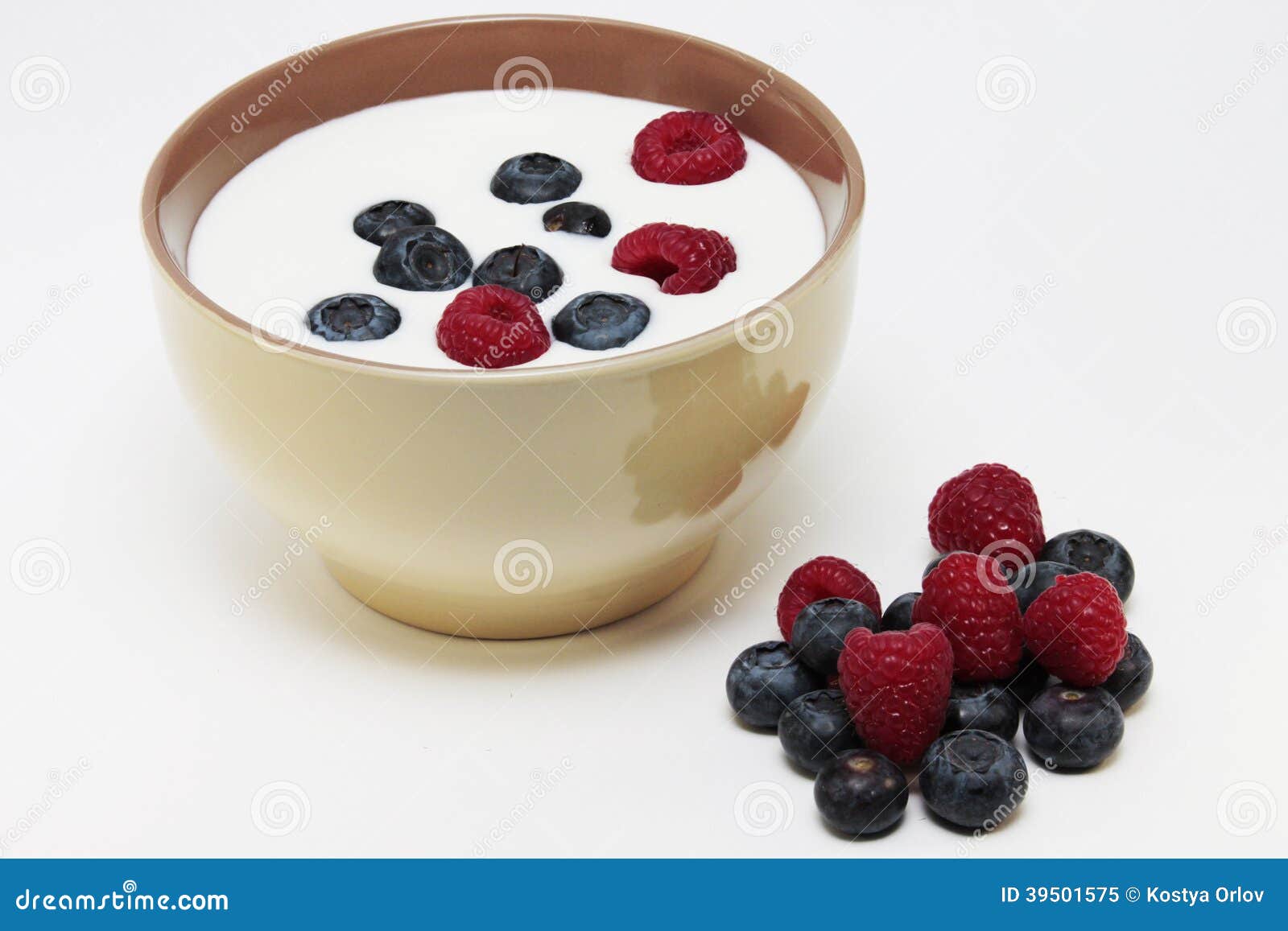 Yogurt with berries stock image. Image of snack, open - 39501575