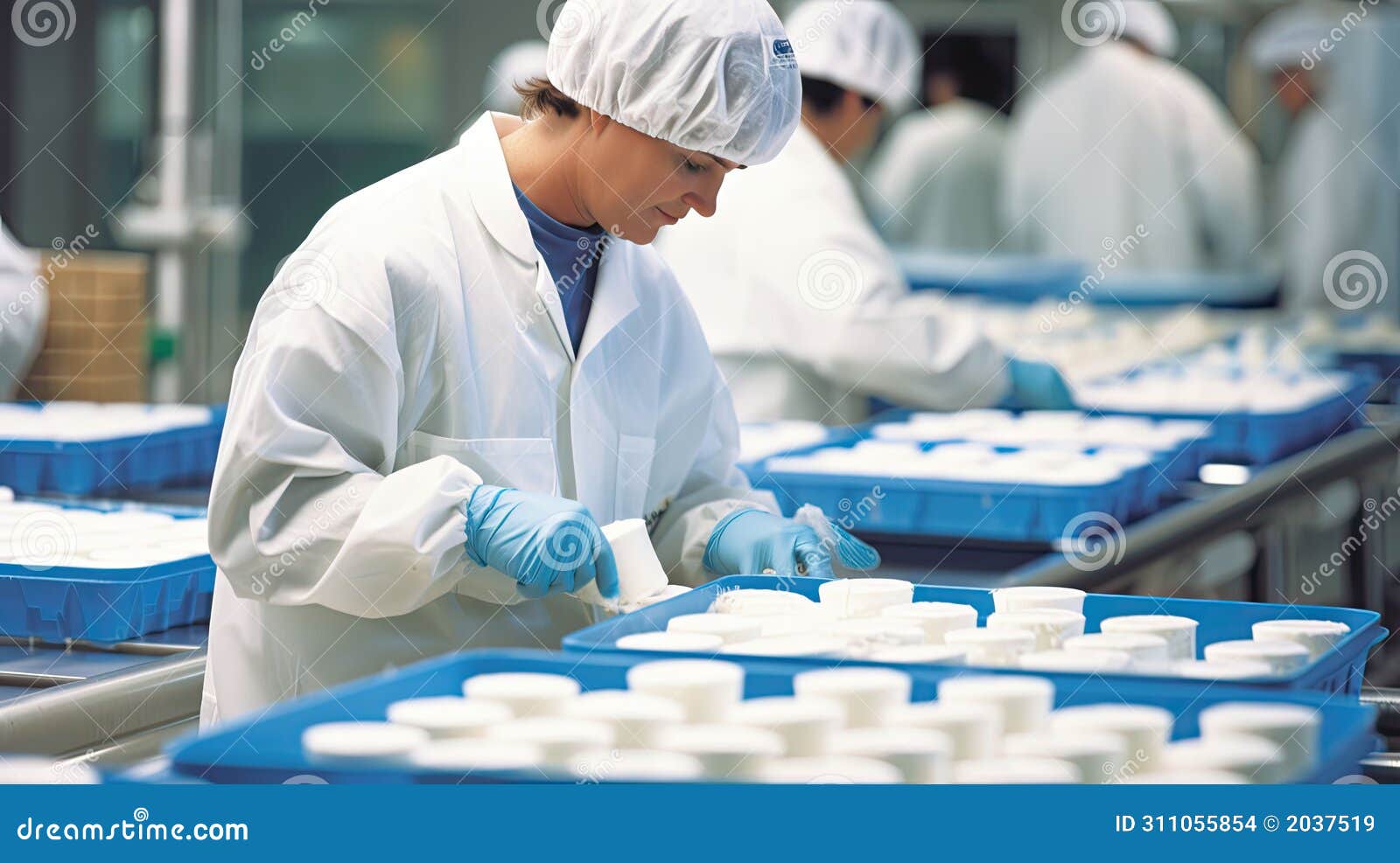 Yogurt Dairy Food Processing Stock Illustration - Illustration of ...