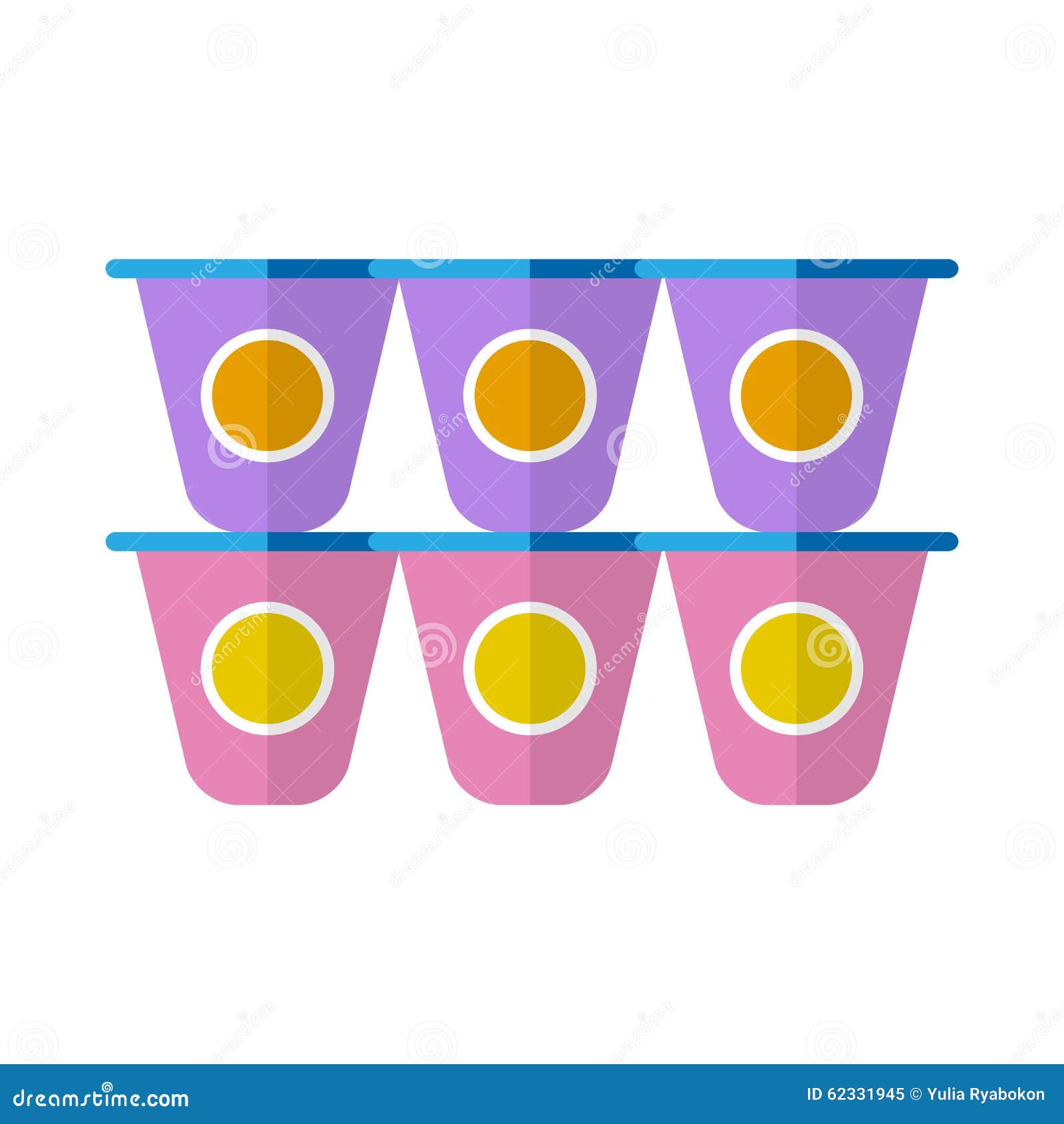 Yogurt flat icon stock vector. Illustration of dessert - 62331945
