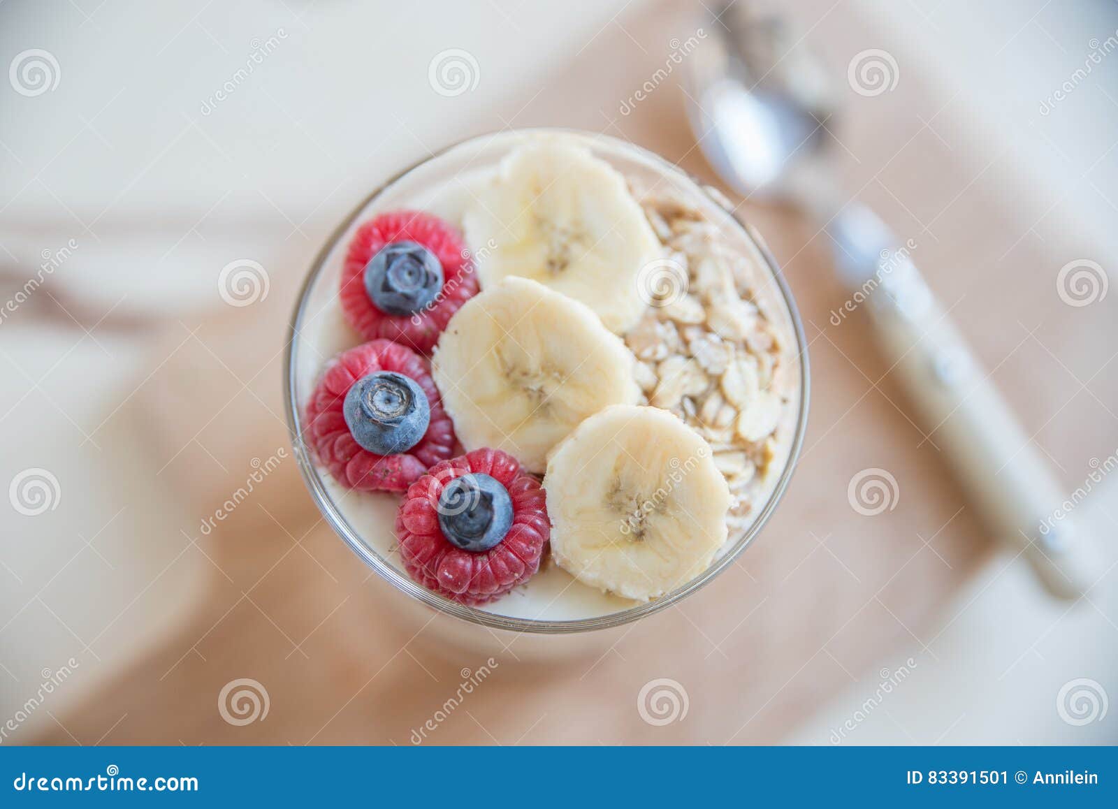 Yogurt with fresh fruit stock image. Image of closeup - 83391501