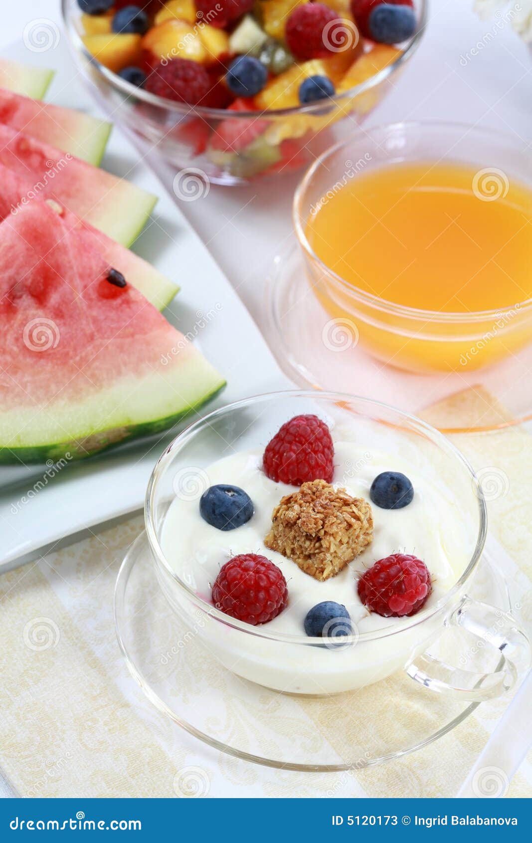 Yogurt with fruits stock image. Image of food, delicious - 5120173
