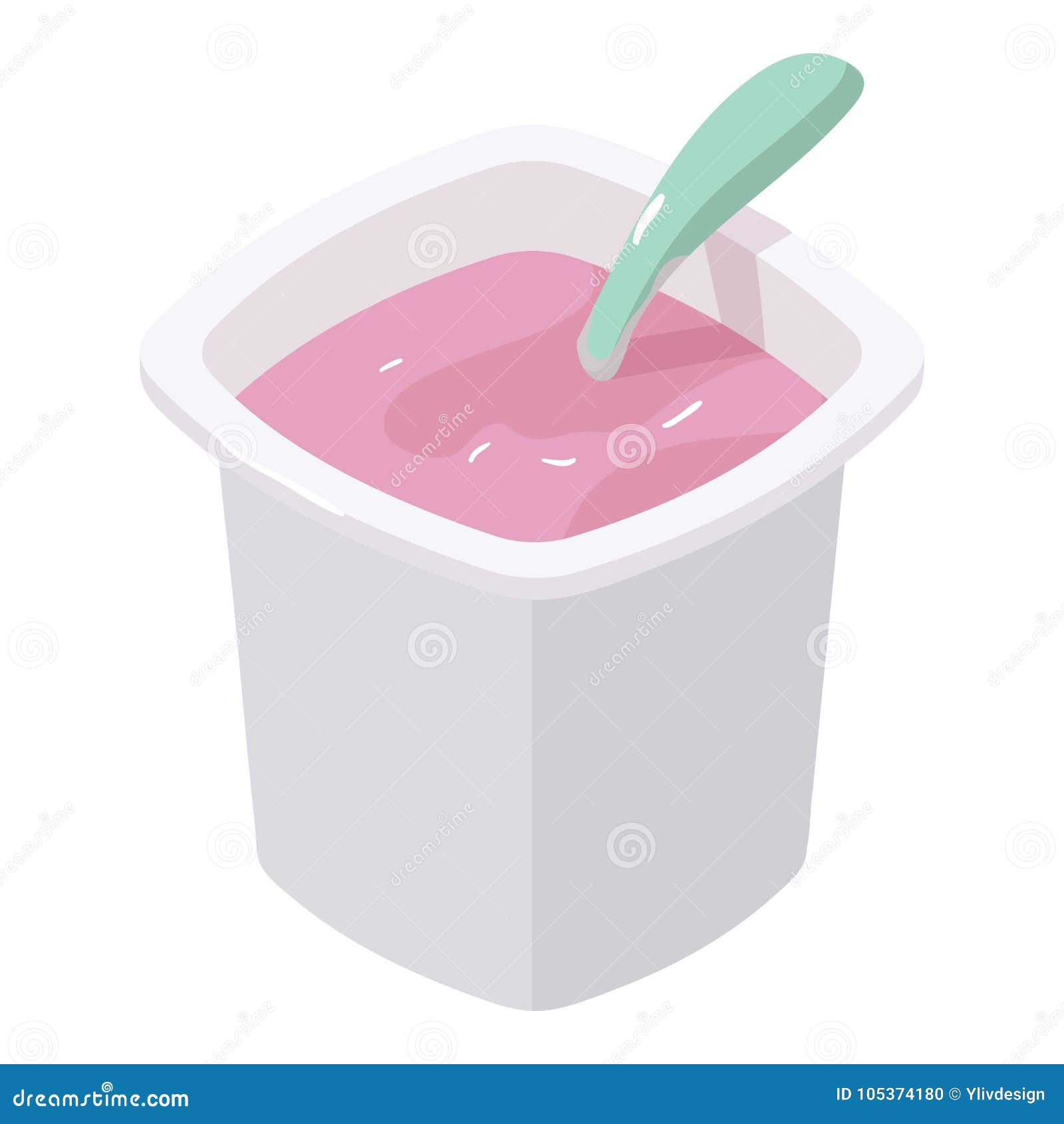 Yogurt Icon, Isometric 3d Style Stock Vector - Illustration of diet ...