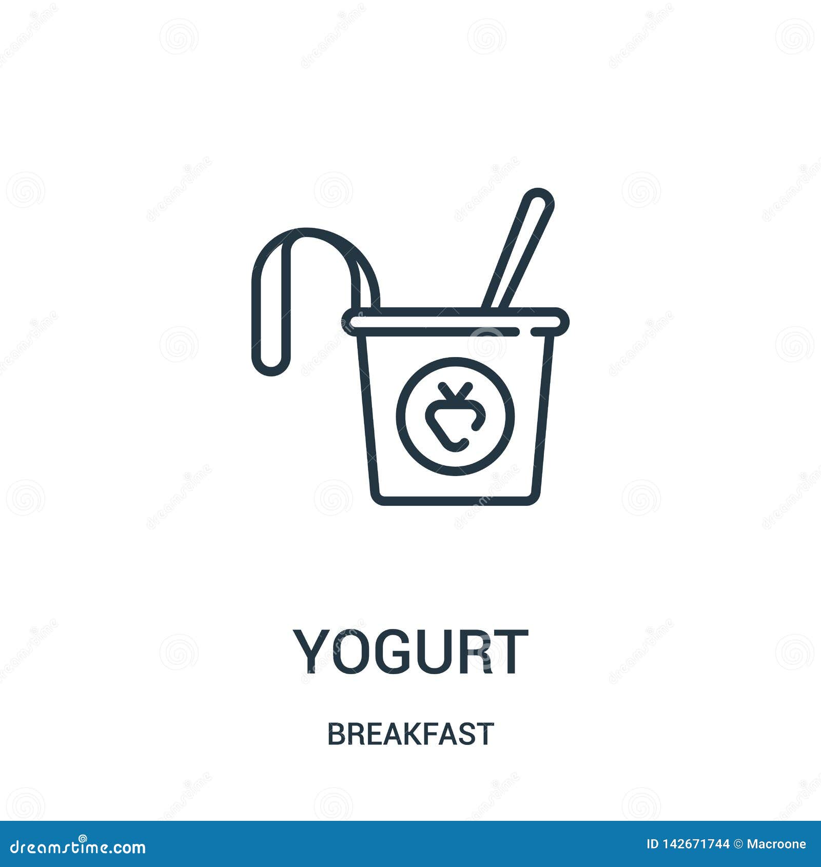 Yogurt Icon Vector From Summer Food And Drink Collection. Thin Line ...
