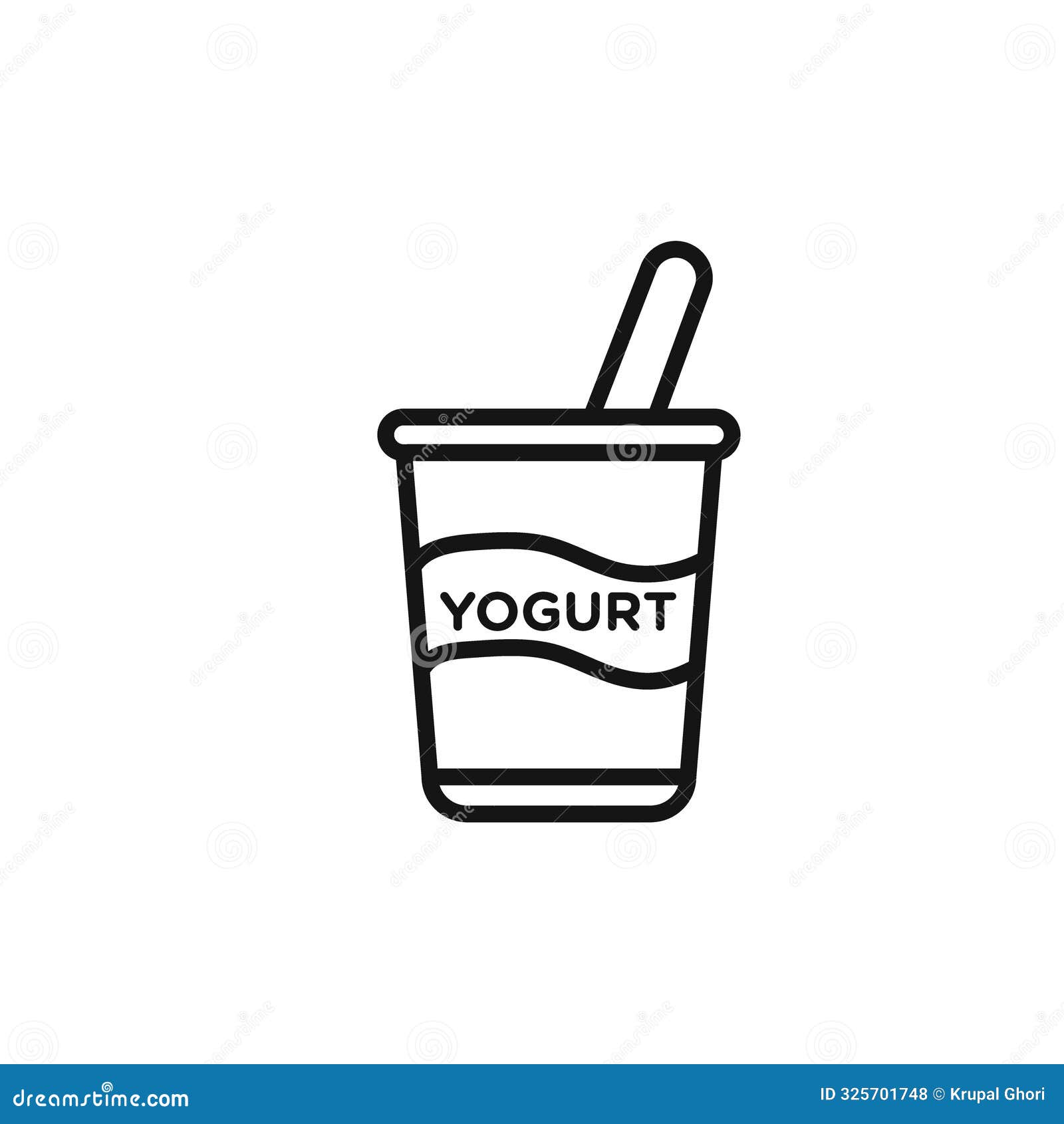 Yogurt Icon Cartoon Vector | CartoonDealer.com #320272239